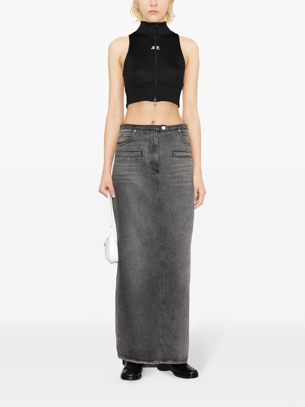 COURREGES Courrèges Zip-Up Cropped Vest