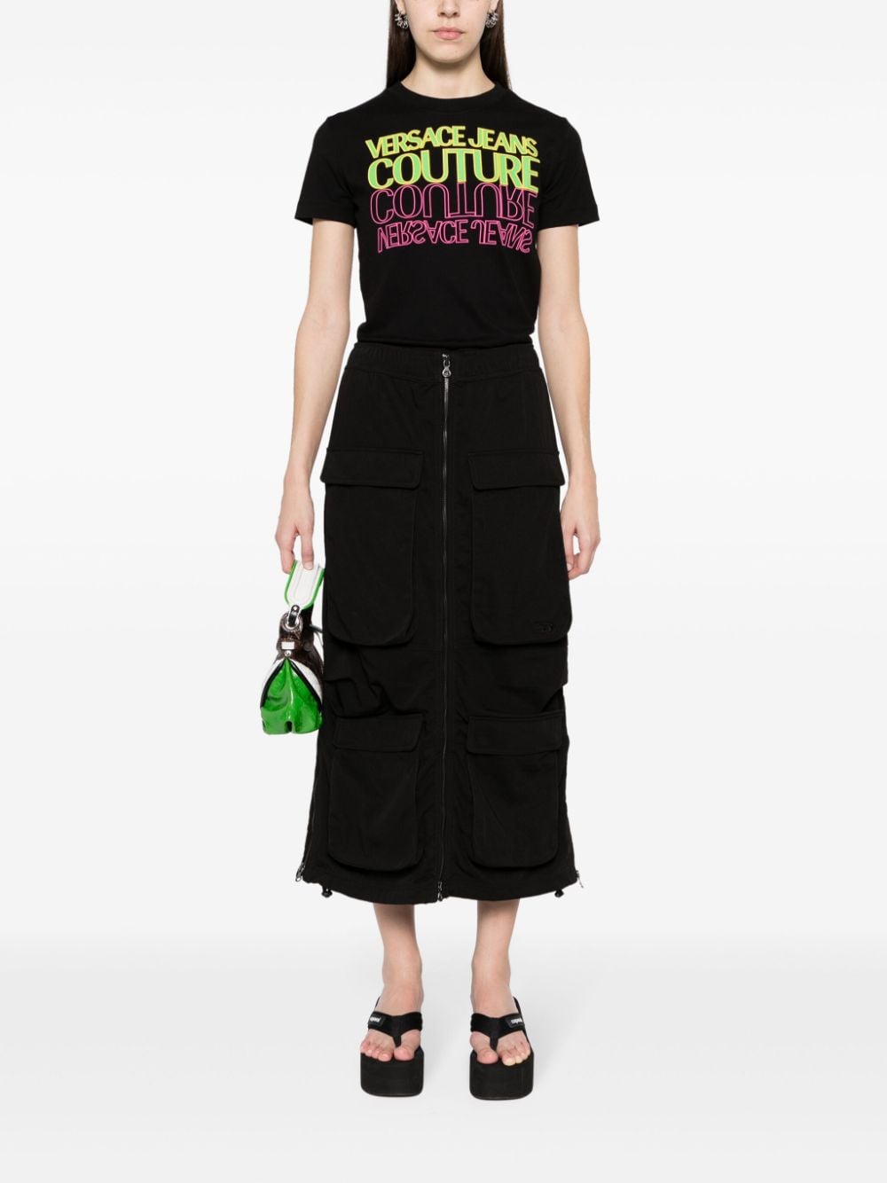 VERSACE Versace Jeans Couture logo-print cotton T-shirt