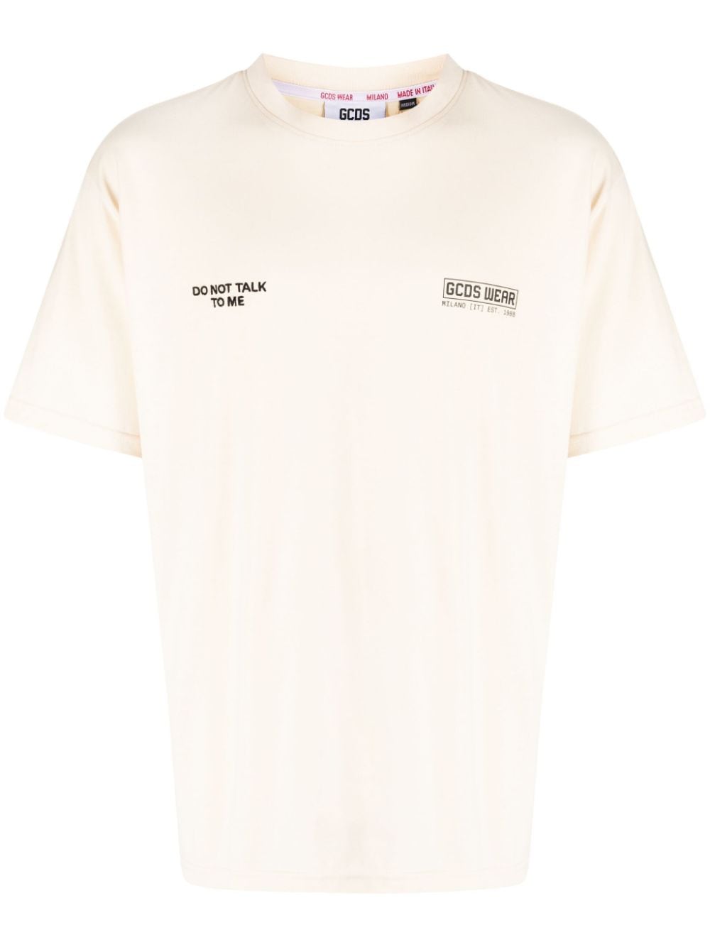 GCDS slogan-print cotton t-shirt