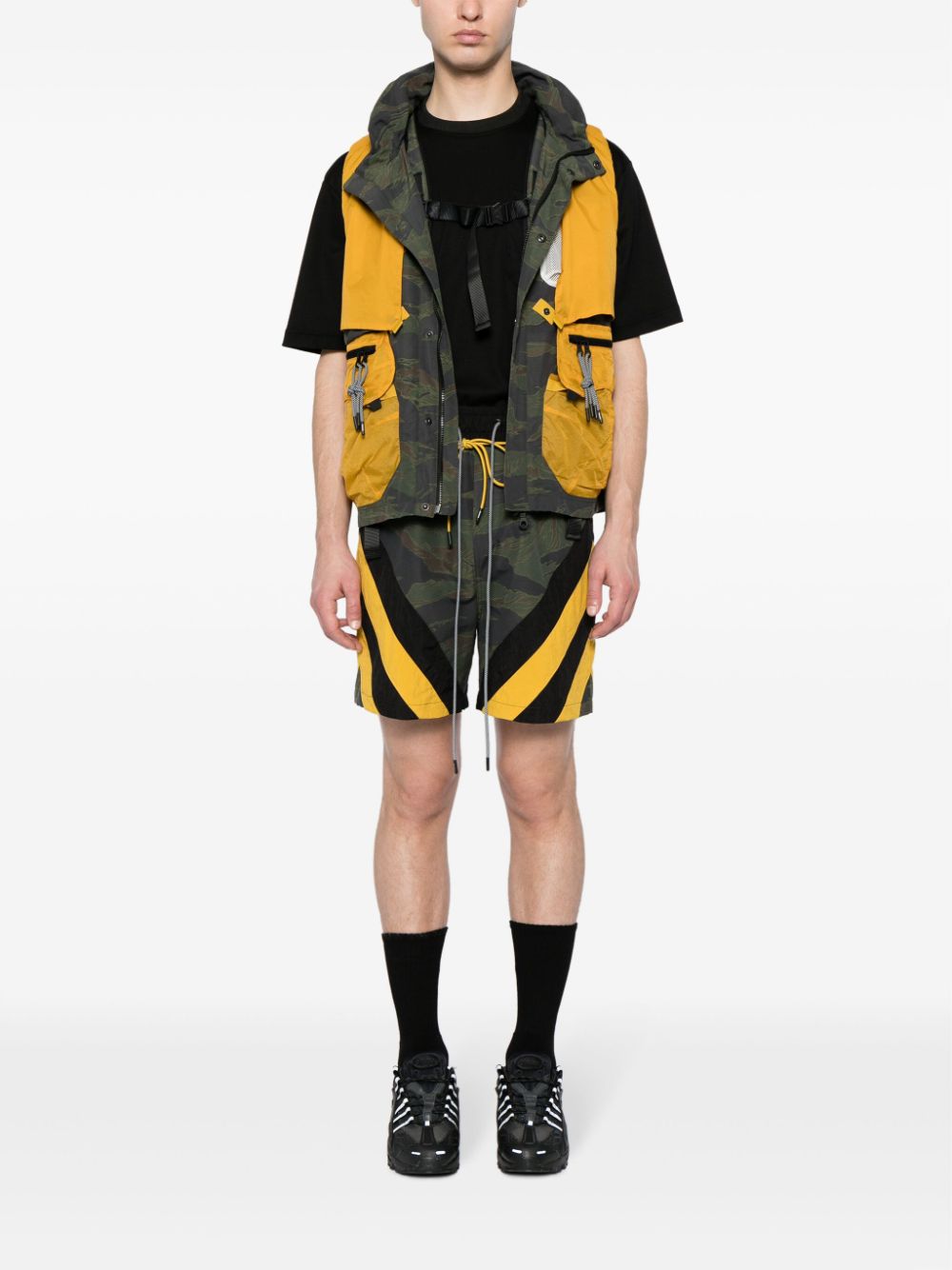 MOSTLY HEARD RARELY SEEN Mostly Heard Rarely Seen Camouflage Striped Track Shorts