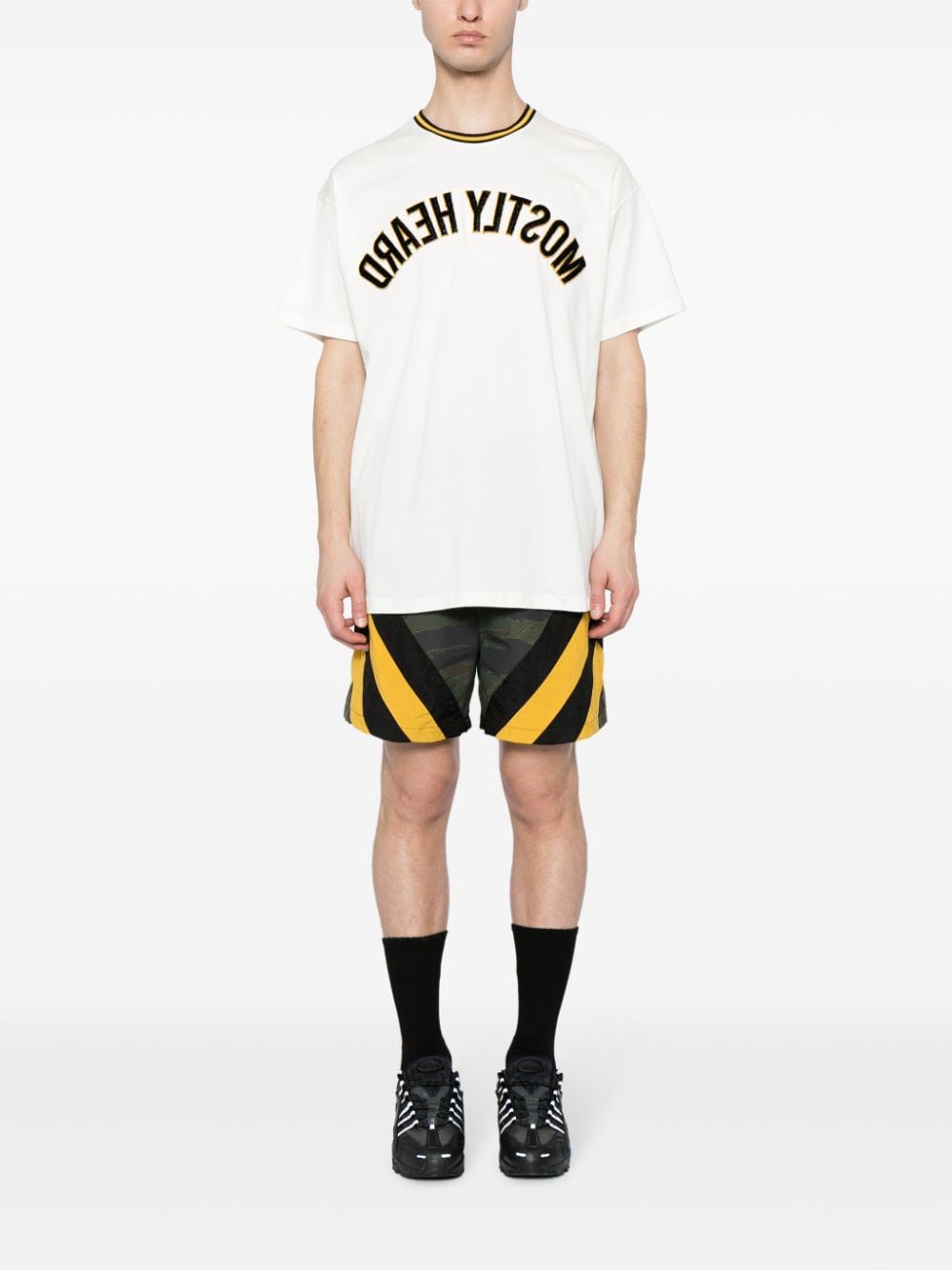 MOSTLY HEARD RARELY SEEN reflected logo-appliqué t-shirt