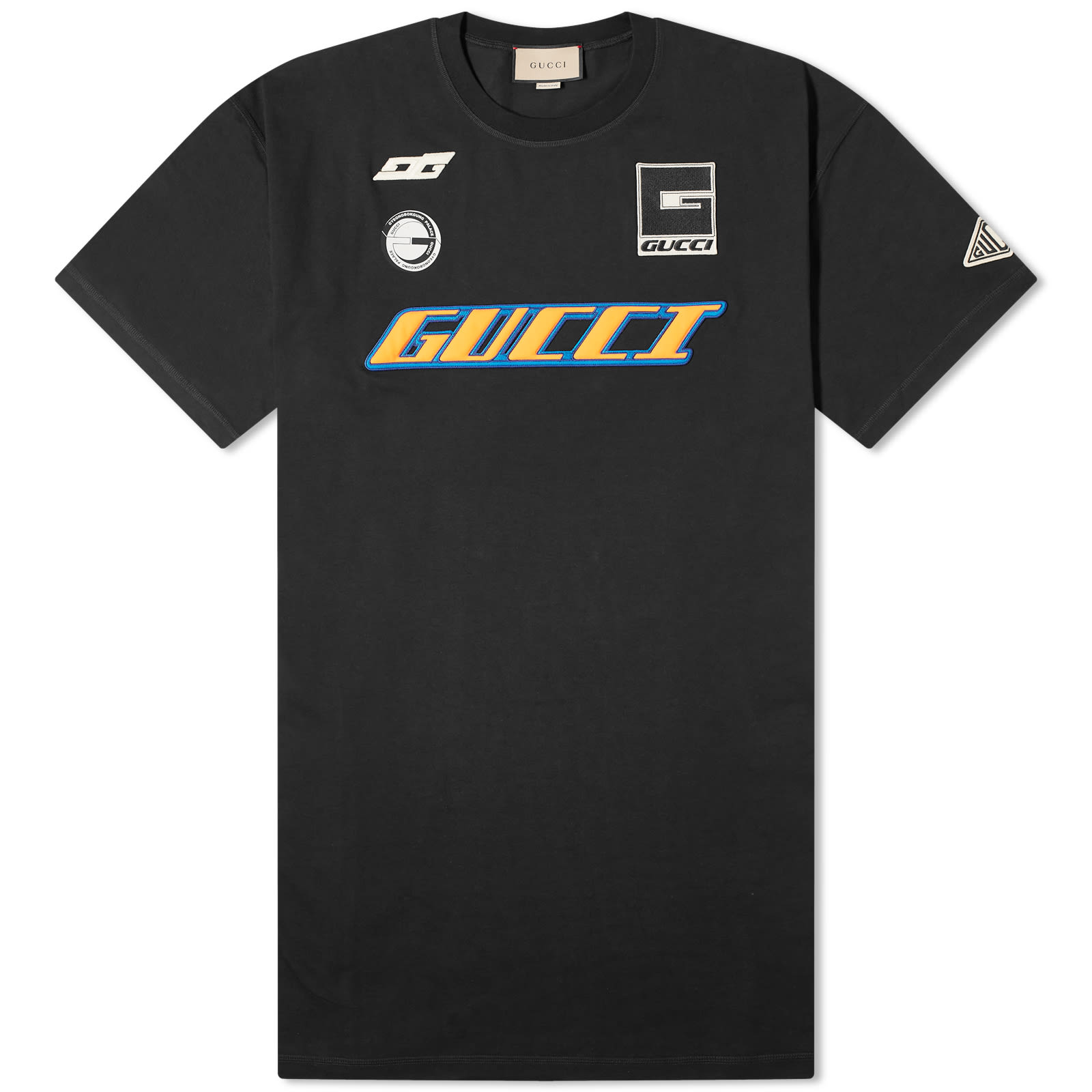 Gucci Moto Logo Long T-Shirt - Black | Editorialist