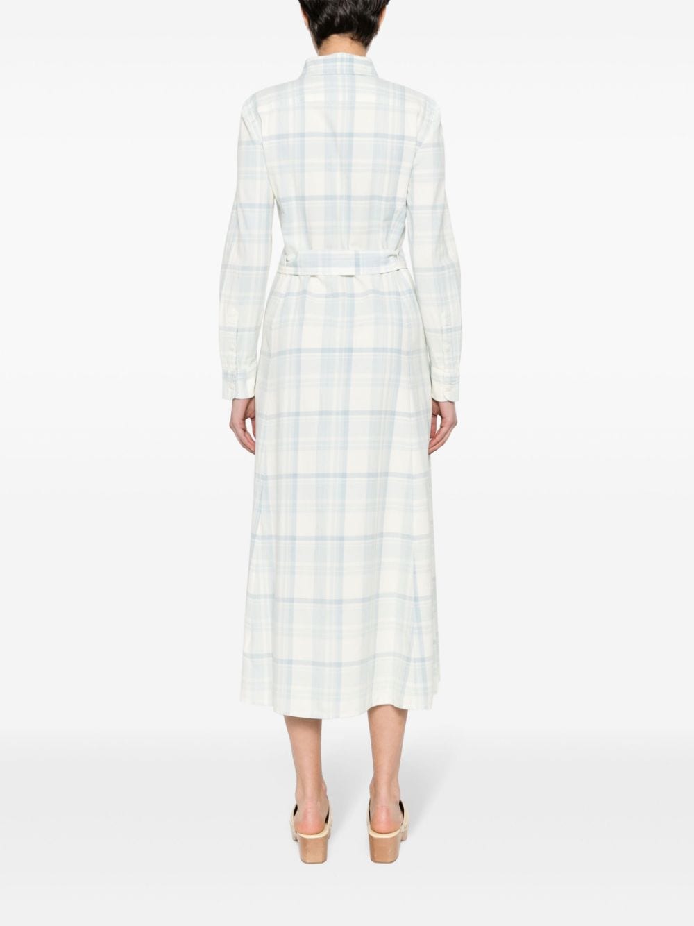 Ralph Lauren Plaid Cotton Maxi Dress In Blue - 30% Off | Editorialist