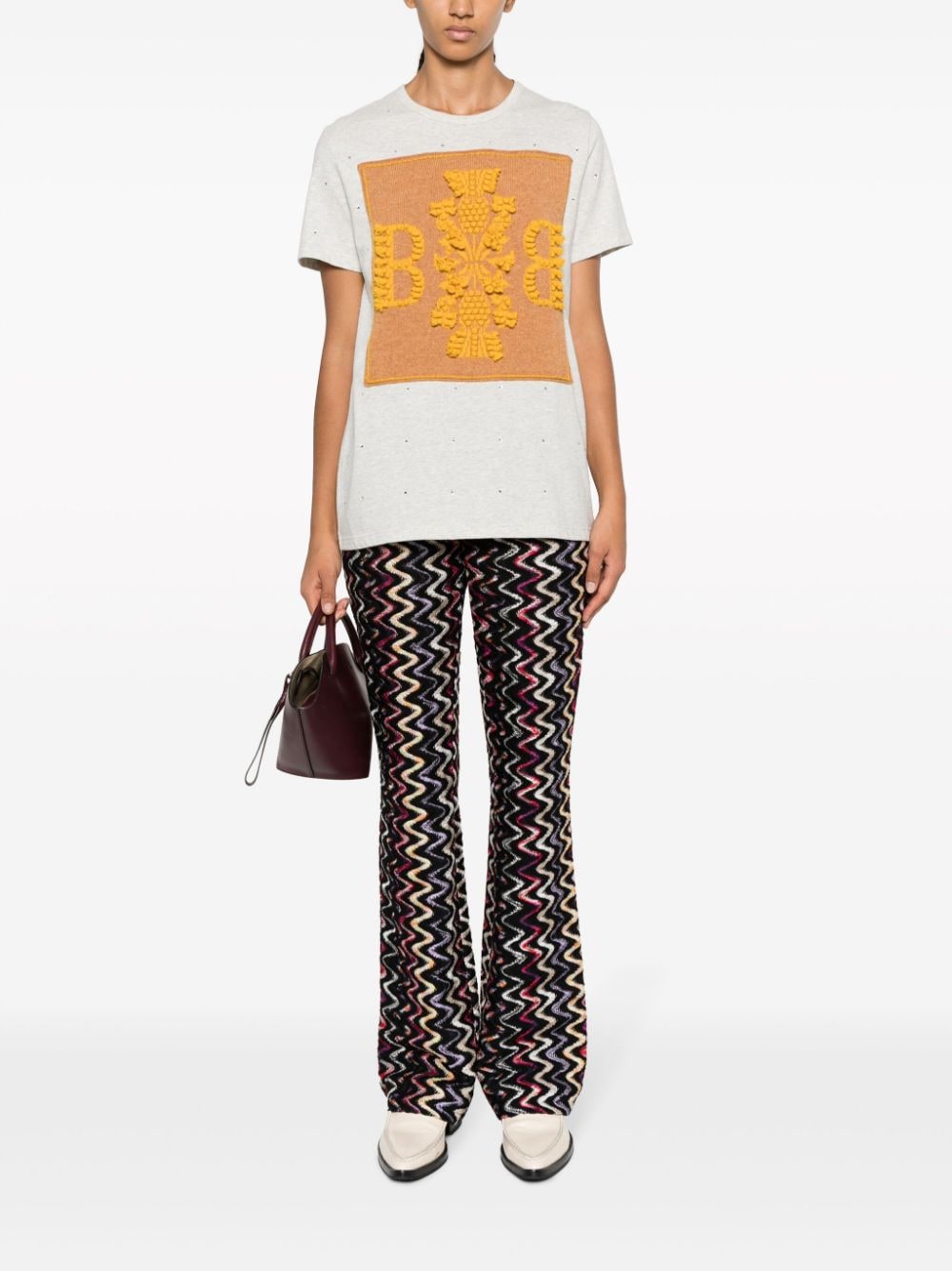 BARRIE Barrie Logo-Embroidered Embellished T-Shirt