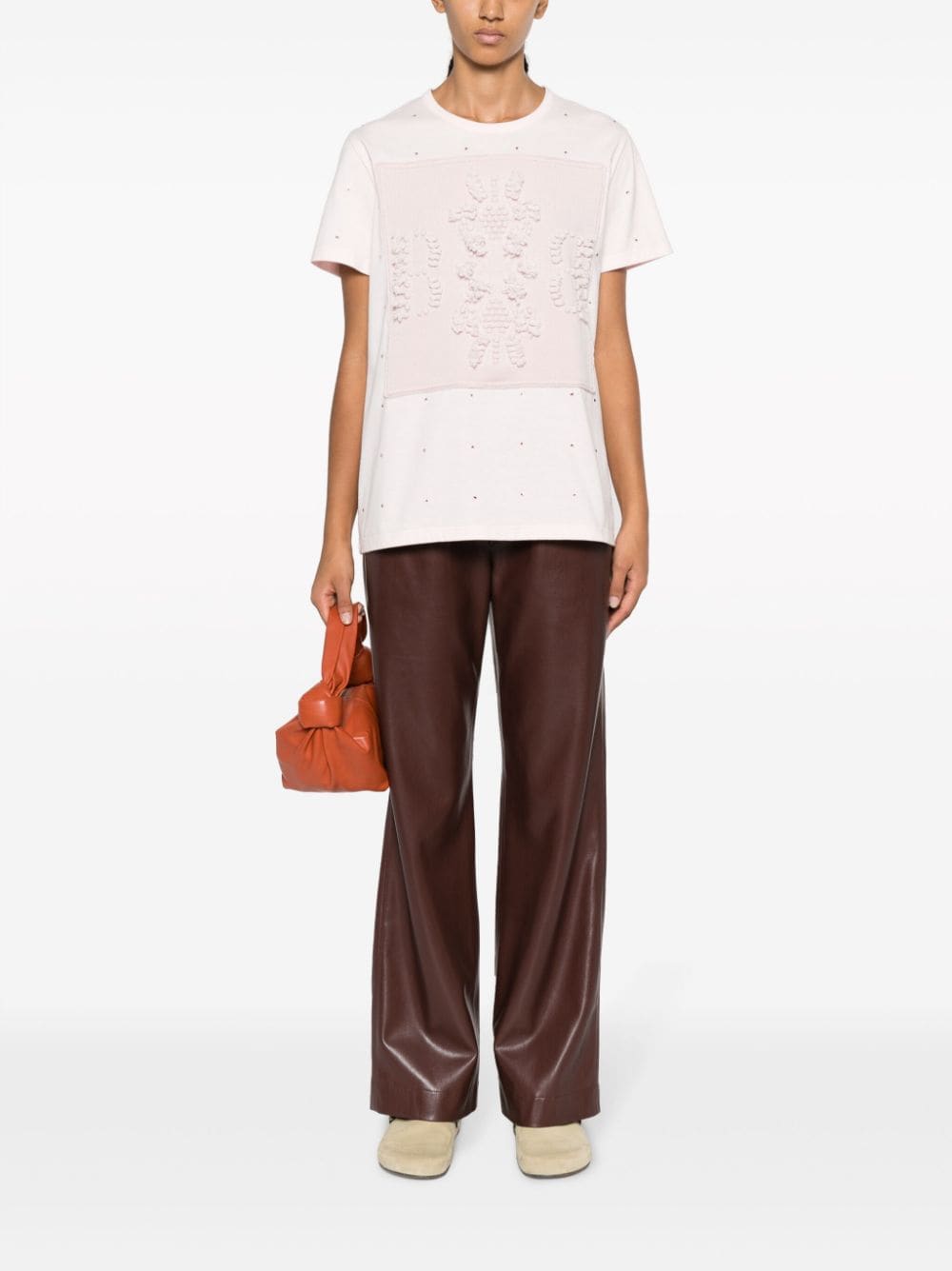 BARRIE Barrie Logo-Embroidered Embellished T-Shirt