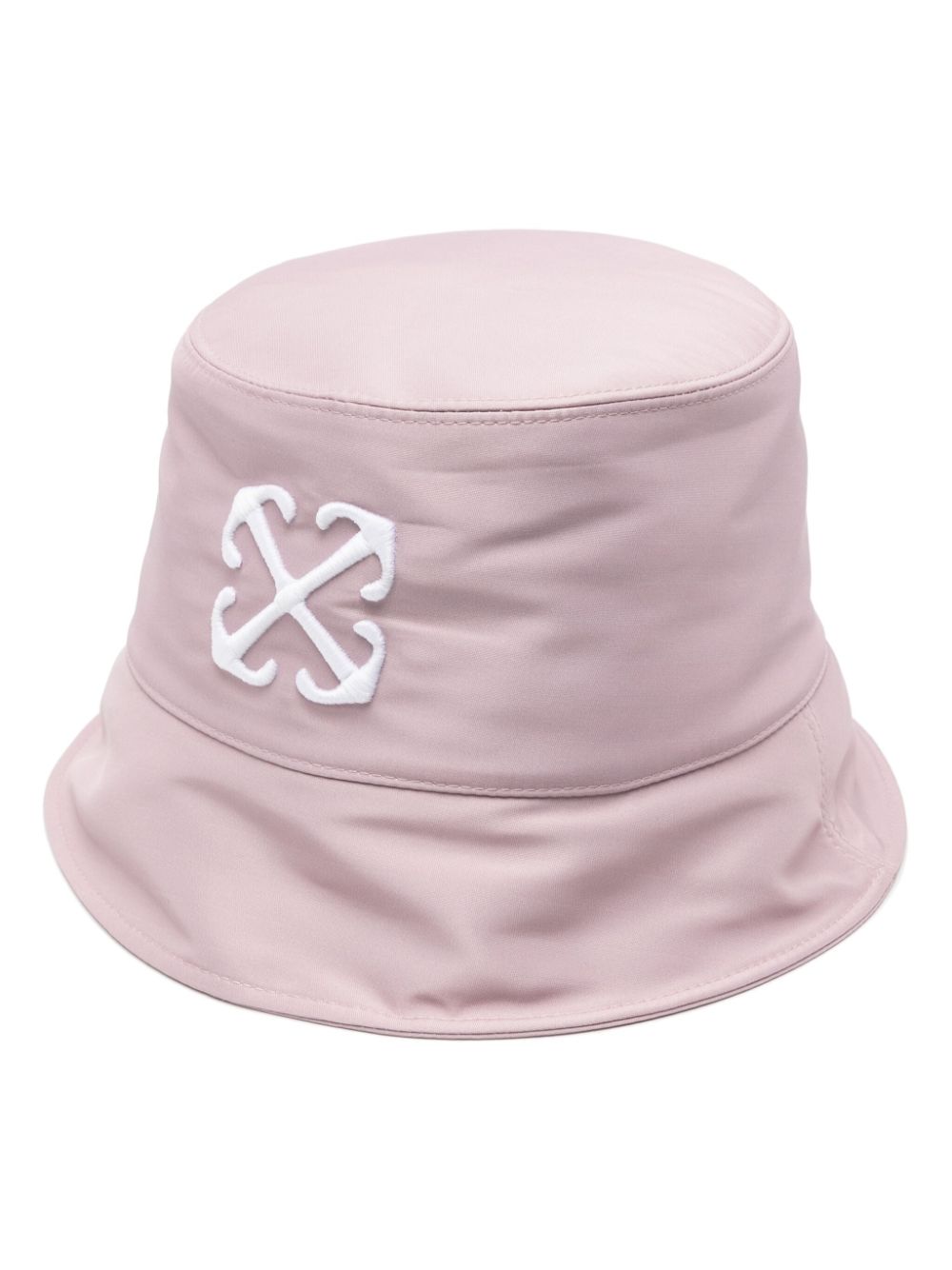 Off-White Beige Bucket Hat with Pink Arrow Logo Off-White Arrow Bucket Hat | Saks Fifth Avenue main image 4