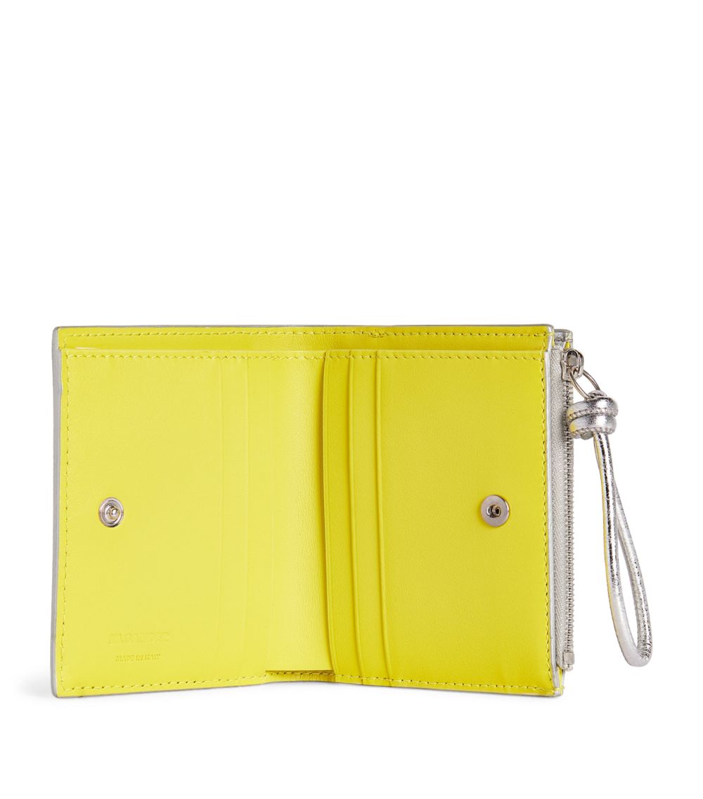 Jil Sander Mini Leather Giro Wallet - Grey | Editorialist