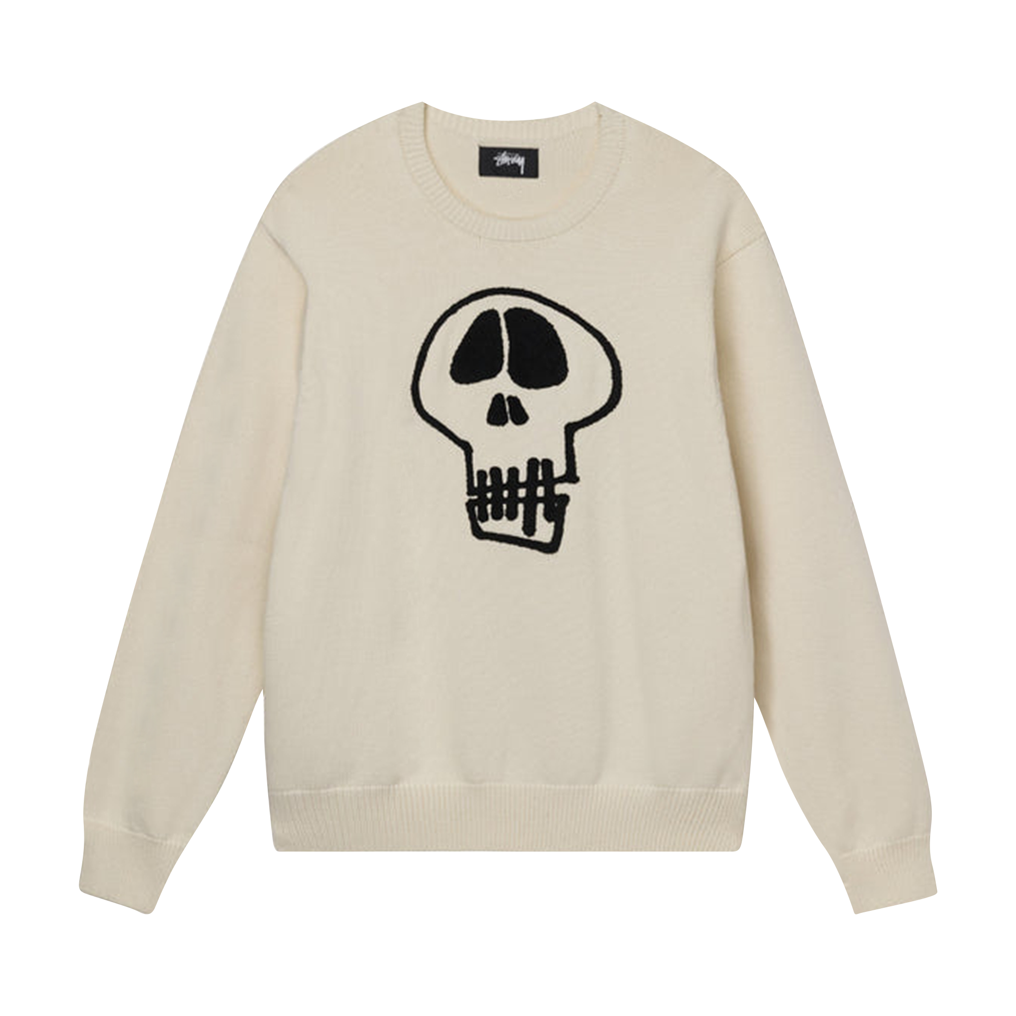 トップス STUSSY 22aw SKULL SWEATER Natural M 28436794~cream_0.png
