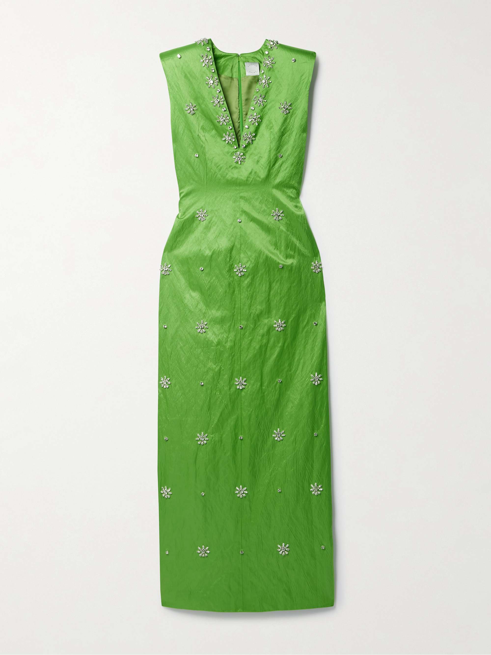 Huishan Zhang Shirin Crystal-Embellished Gown - Light Green | Editorialist