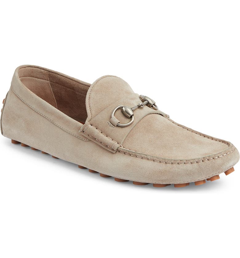Gucci Byorn Driver Oatmeal Beige Suede Horsebit Slip On Loafer Flat G 13 US 14 GUCCI $895 Men main image 4
