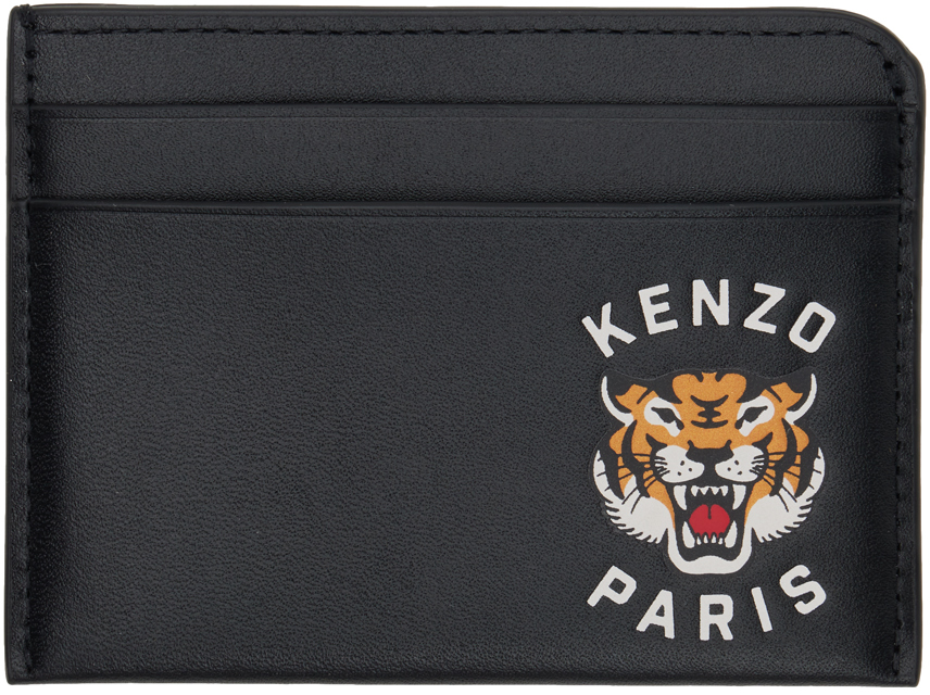Kenzo Lucky Tiger Card Holder In Black - 21% Off | Editorialist