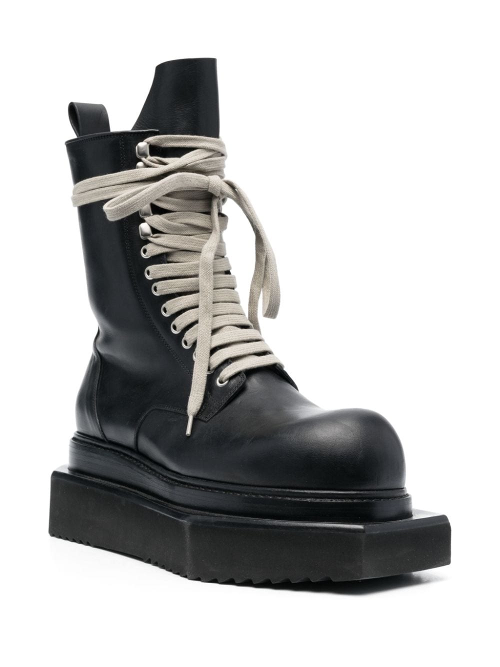 Rick Owens Turbo Cyclops 70mm Lace-Up Boots In Black - 43% Off