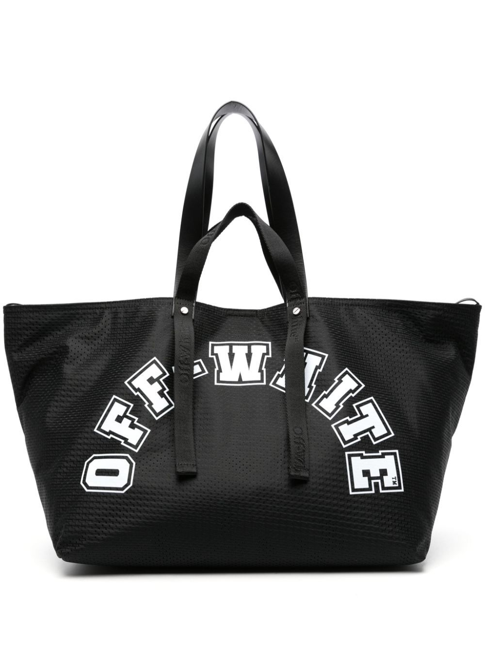OFF-WHITE Off-White Logo-Print Mesh Tote Bag