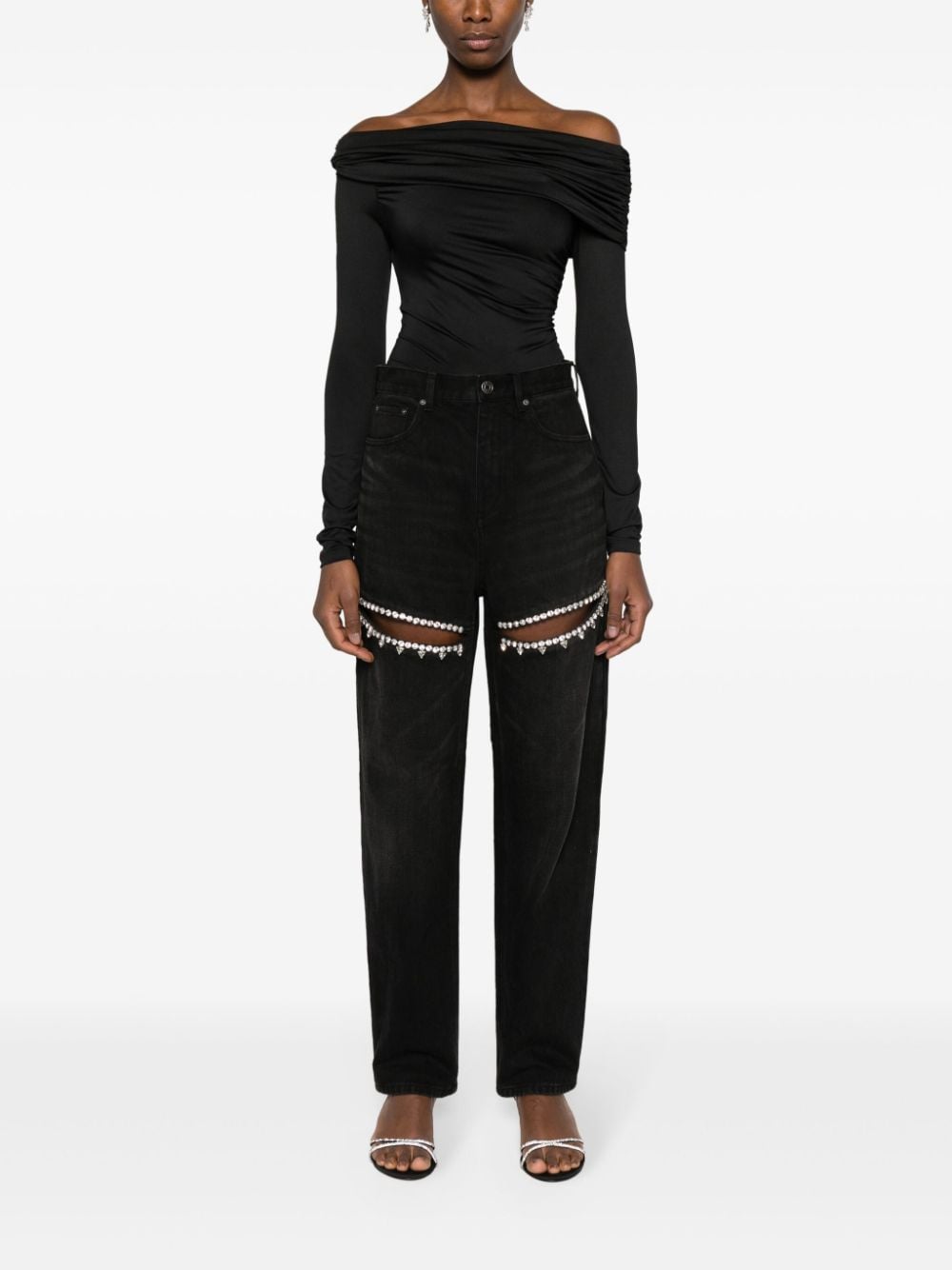 AREA AREA crystal slit tapered leg