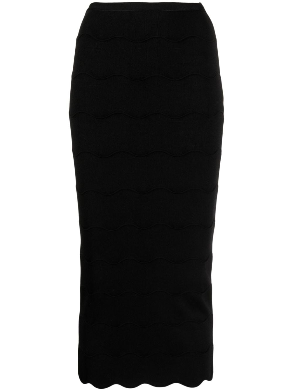 PATOU Patou Wave Milano-Knit Pencil Skirt