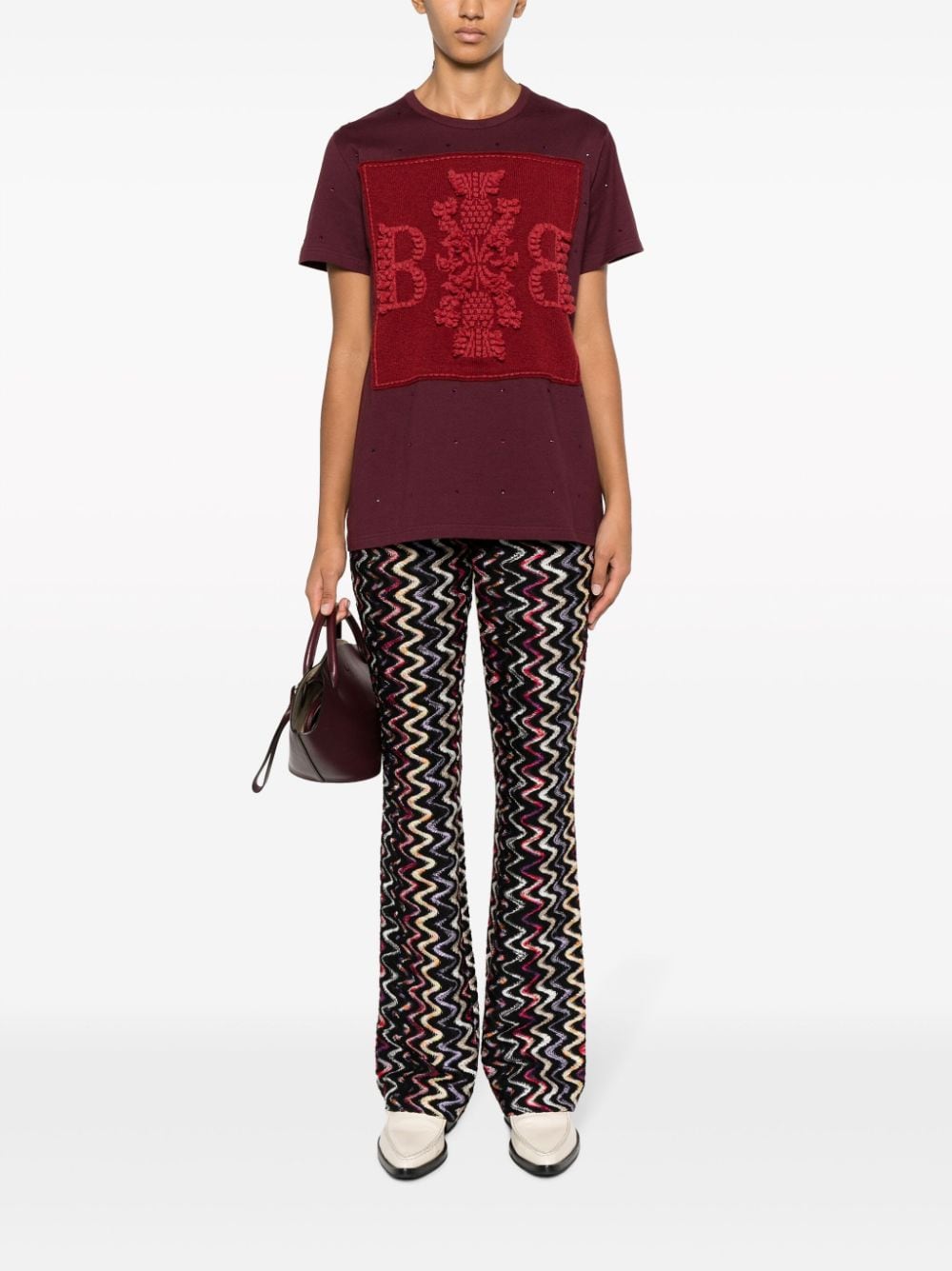 BARRIE Barrie Logo-Embroidered Embellished T-Shirt