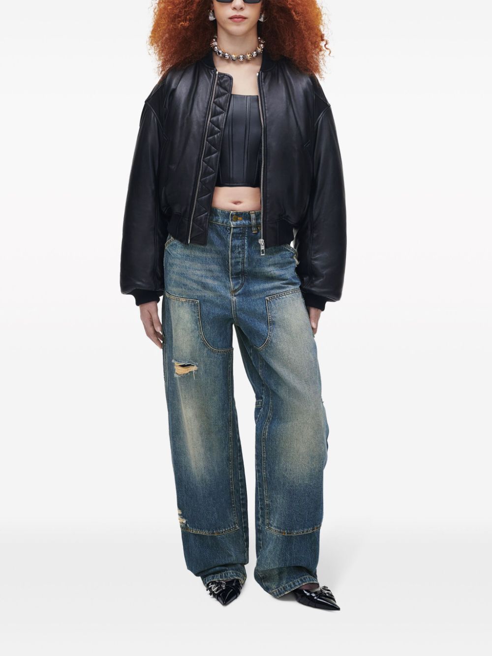 MARC JACOBS Marc Jacobs Leather Bomber Jacket