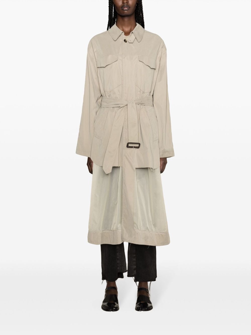 MAISON MARGIELA Maison Margiela Belted Panelled Trench Coat