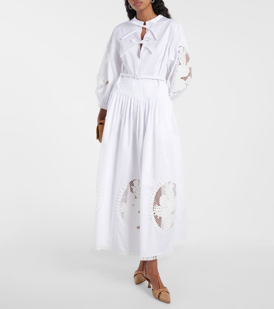 OSCAR DE LA RENTA Oscar de la Renta Cotton Blend Maxi Dress