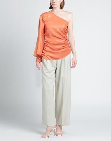 PINKO PINKO One-Shoulder Metallic Crepe Top