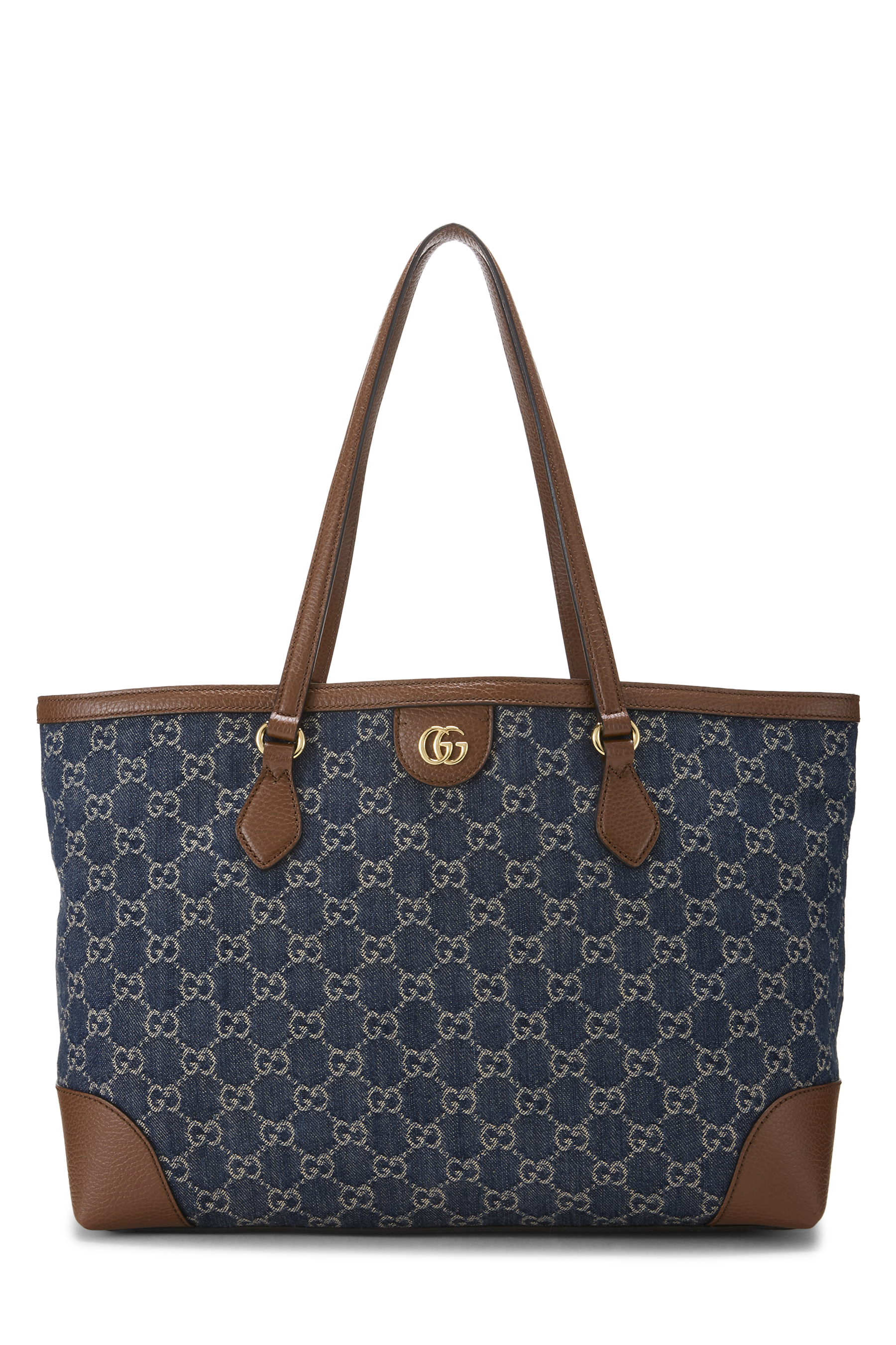 Gucci Gg Denim Ophidia Tote - Blue | Editorialist