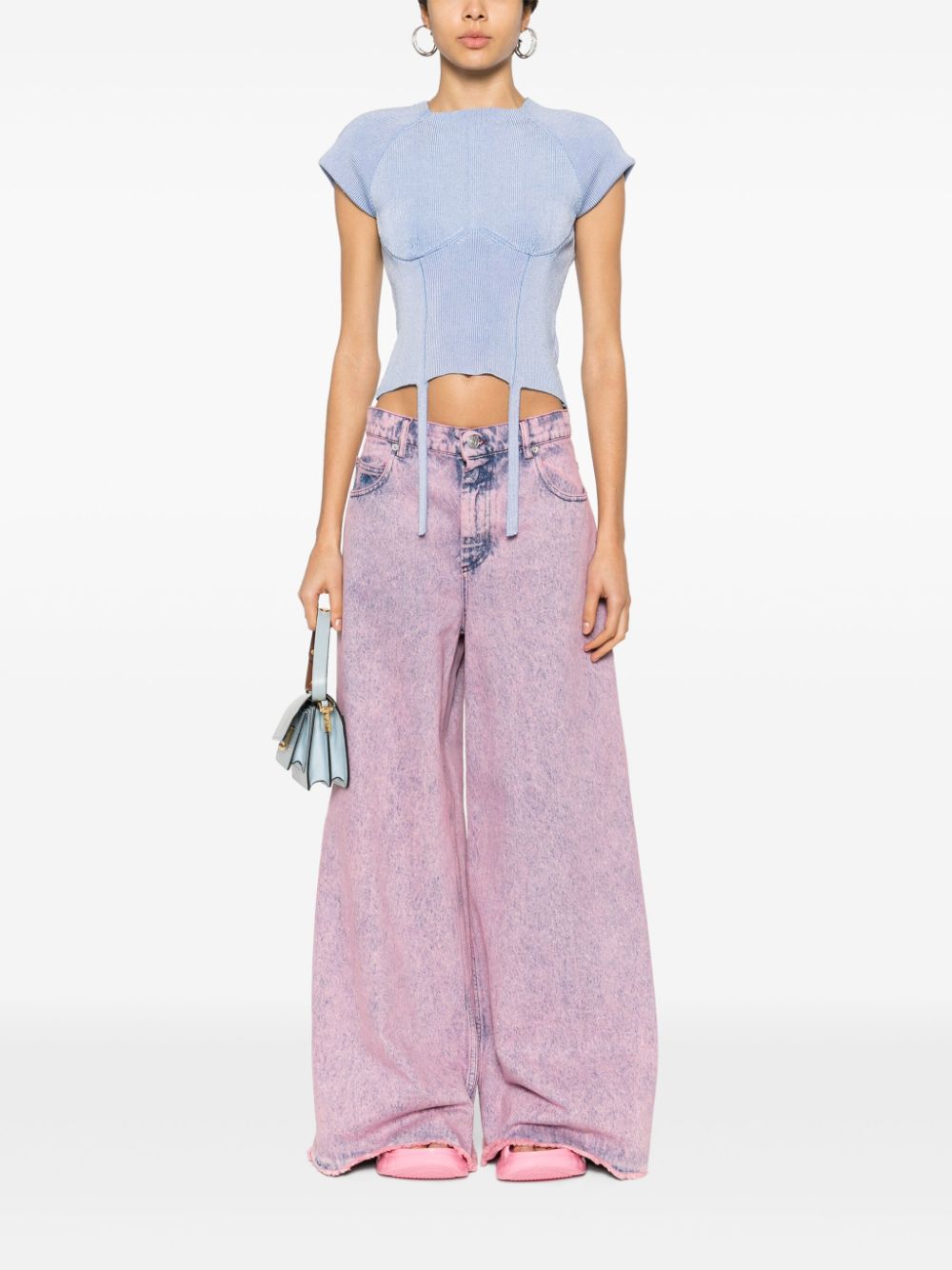 MARNI Marble-Effect Wide-Leg Jeans