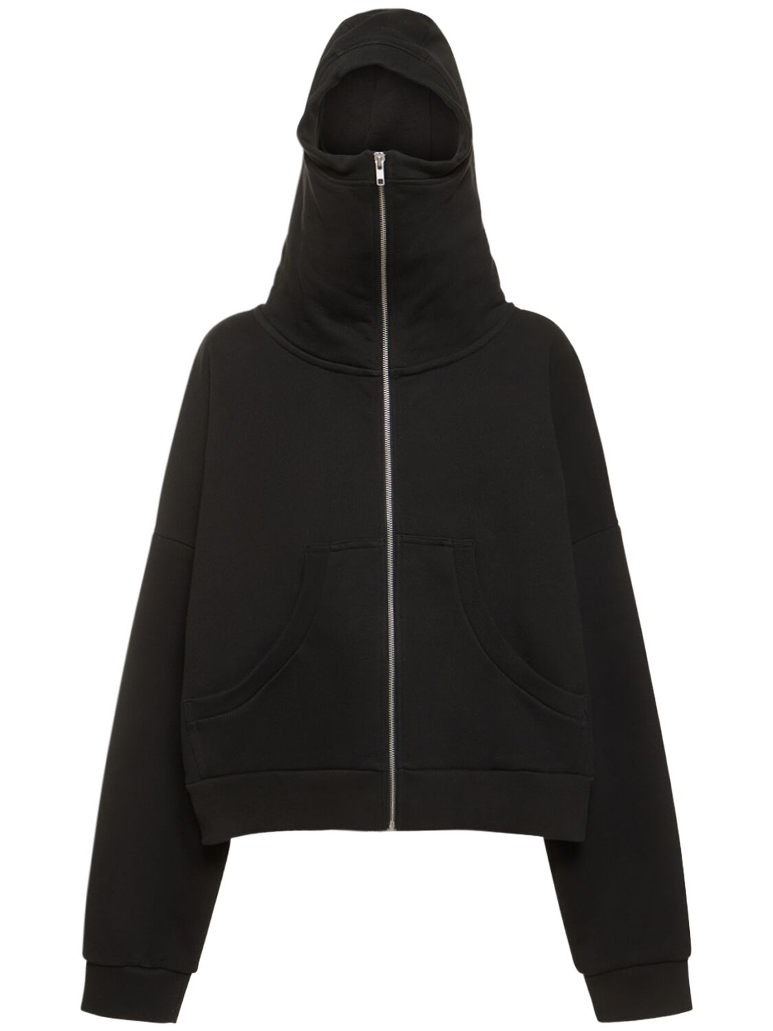 Entire Studios Washed Cotton Full-Zip Hoodie - Soot | Editorialist