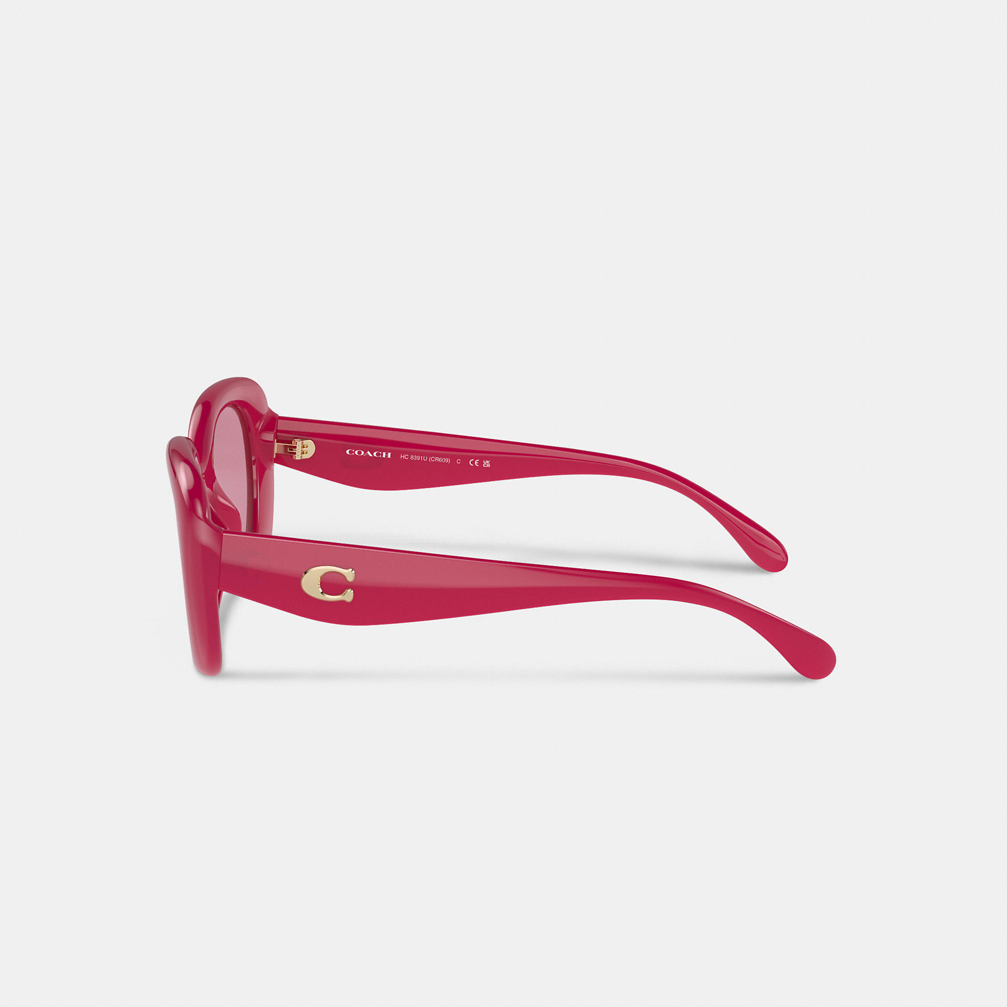 Coach Pillow Tabby  Oval Women\'s Sunglasses Milky Magenta CR609 2024 Coach Pillow Tabby Spring 2021 Ad Campaign | The Impression main image 3
