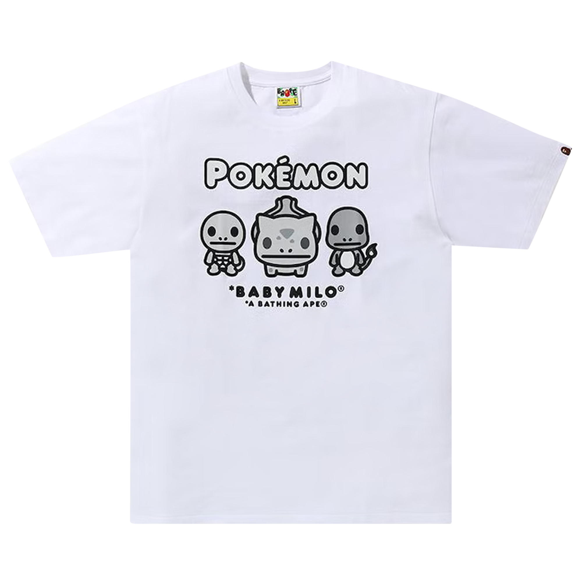 A Bathing Ape Baby Milo X Pokemon Monotone Starters Tee #3 - White