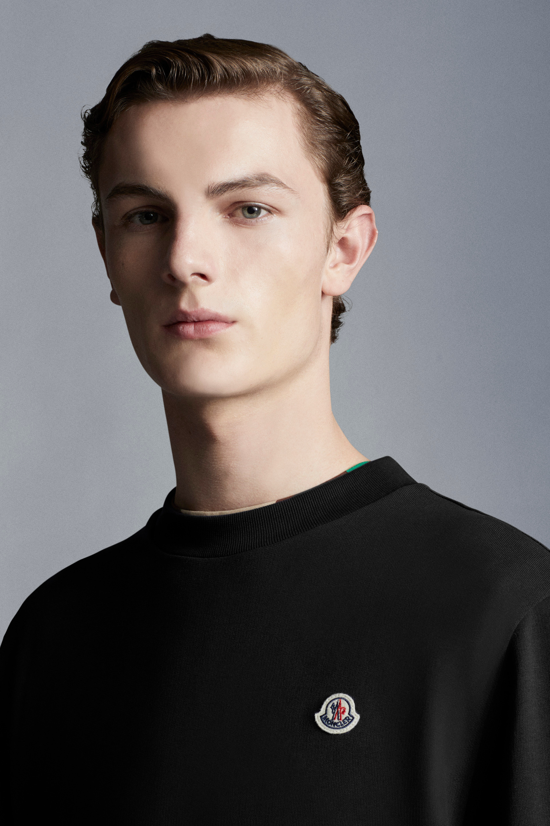 Moncler Logo Patch Cotton Sweatshirt - Black | Editorialist