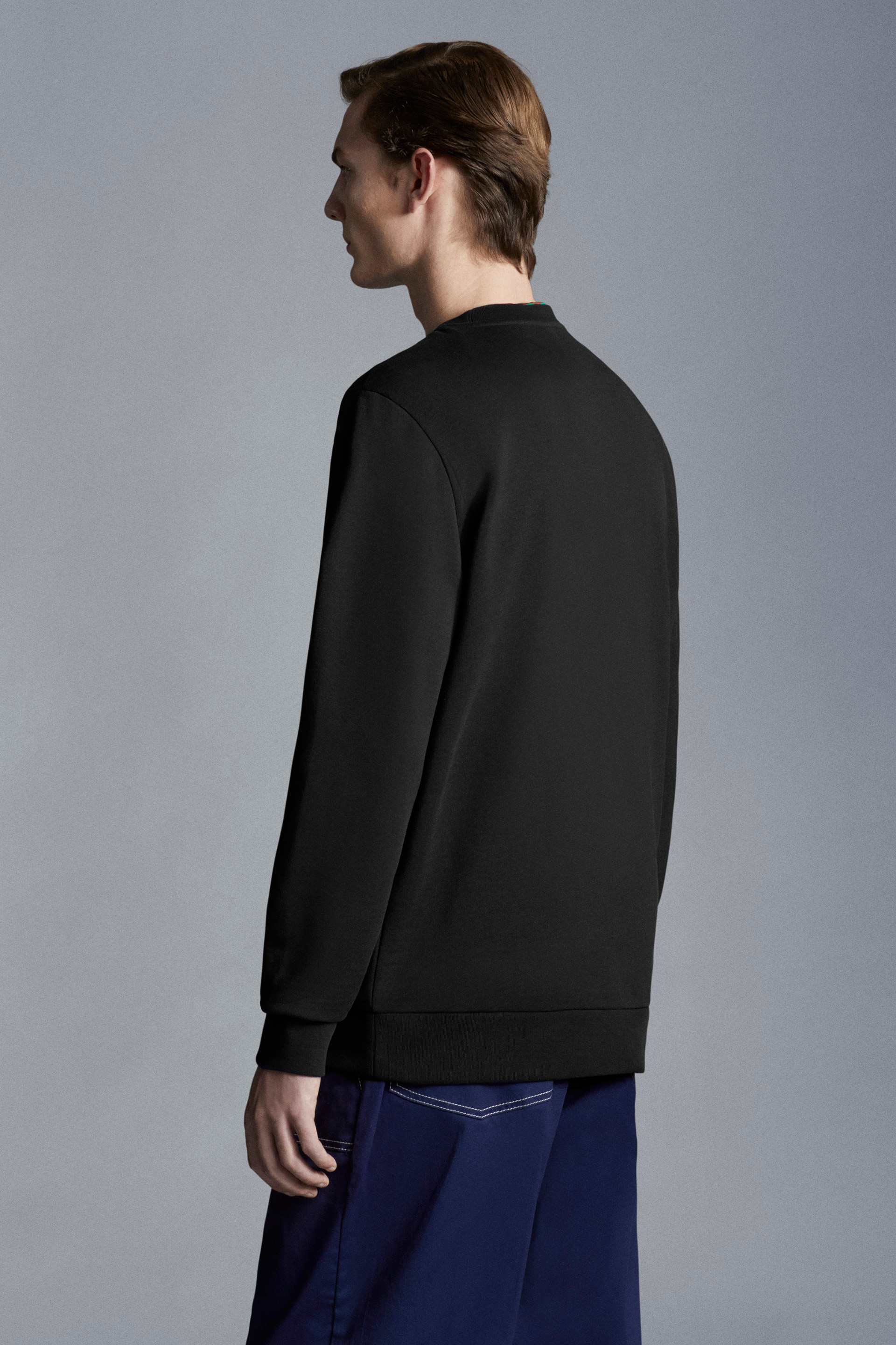 Moncler Logo Patch Cotton Sweatshirt - Black | Editorialist