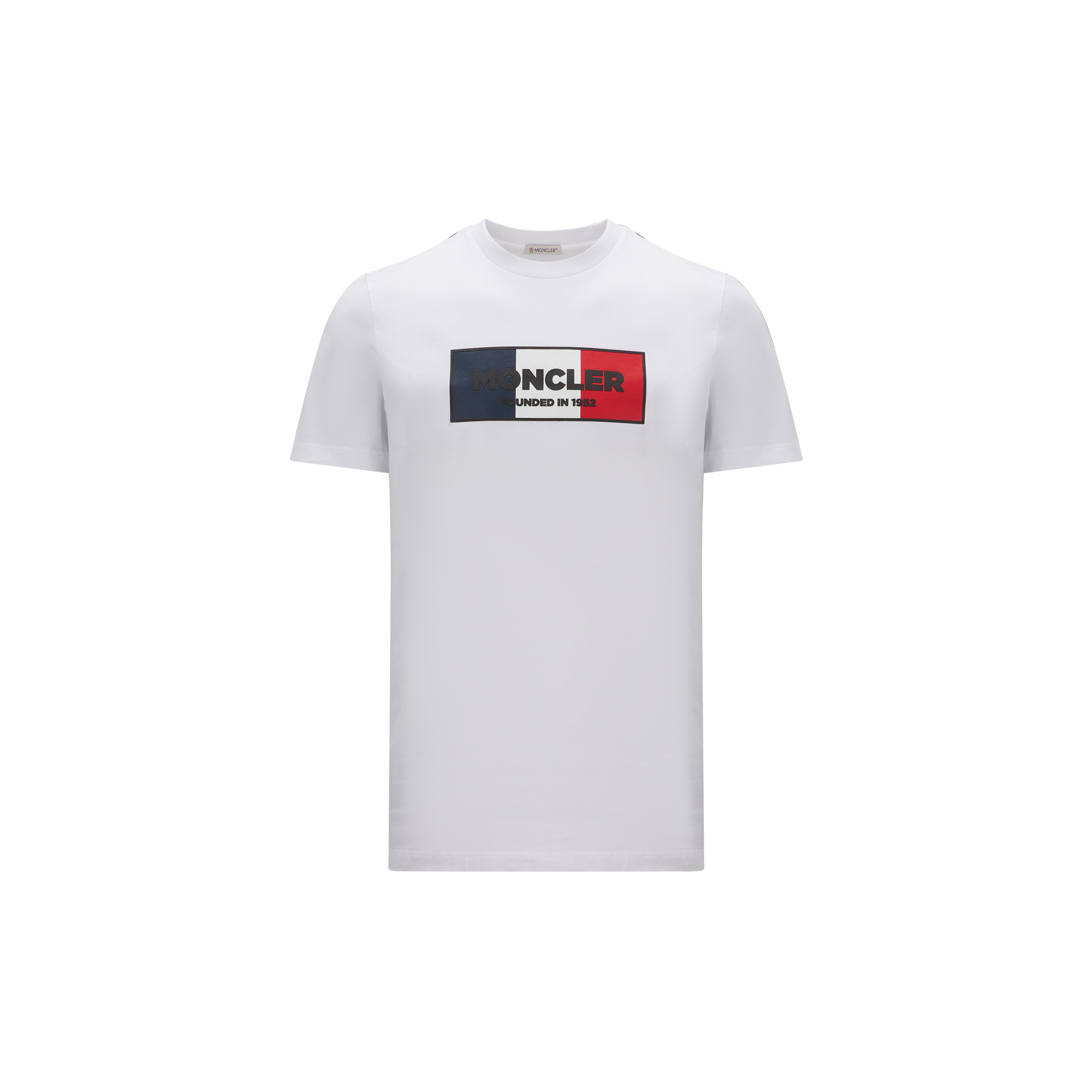 Moncler Tricolor Motif T-Shirt - White | Editorialist