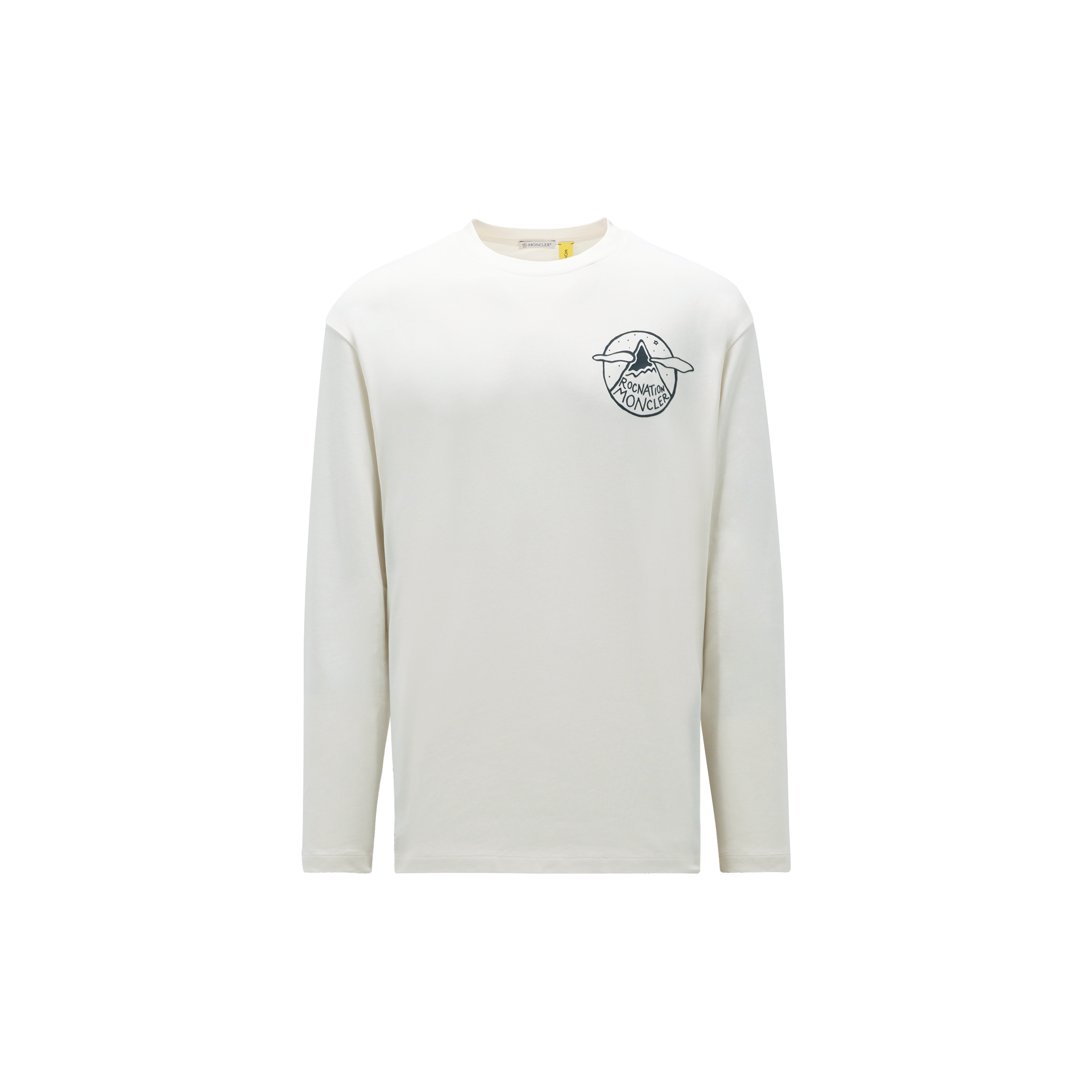 Moncler X Roc Nation By Jay-Z Logo Long Sleeve T-Shirt - White 