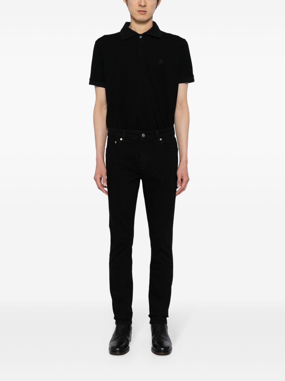 ROBERTO CAVALLI logo-embroidered polo shirt