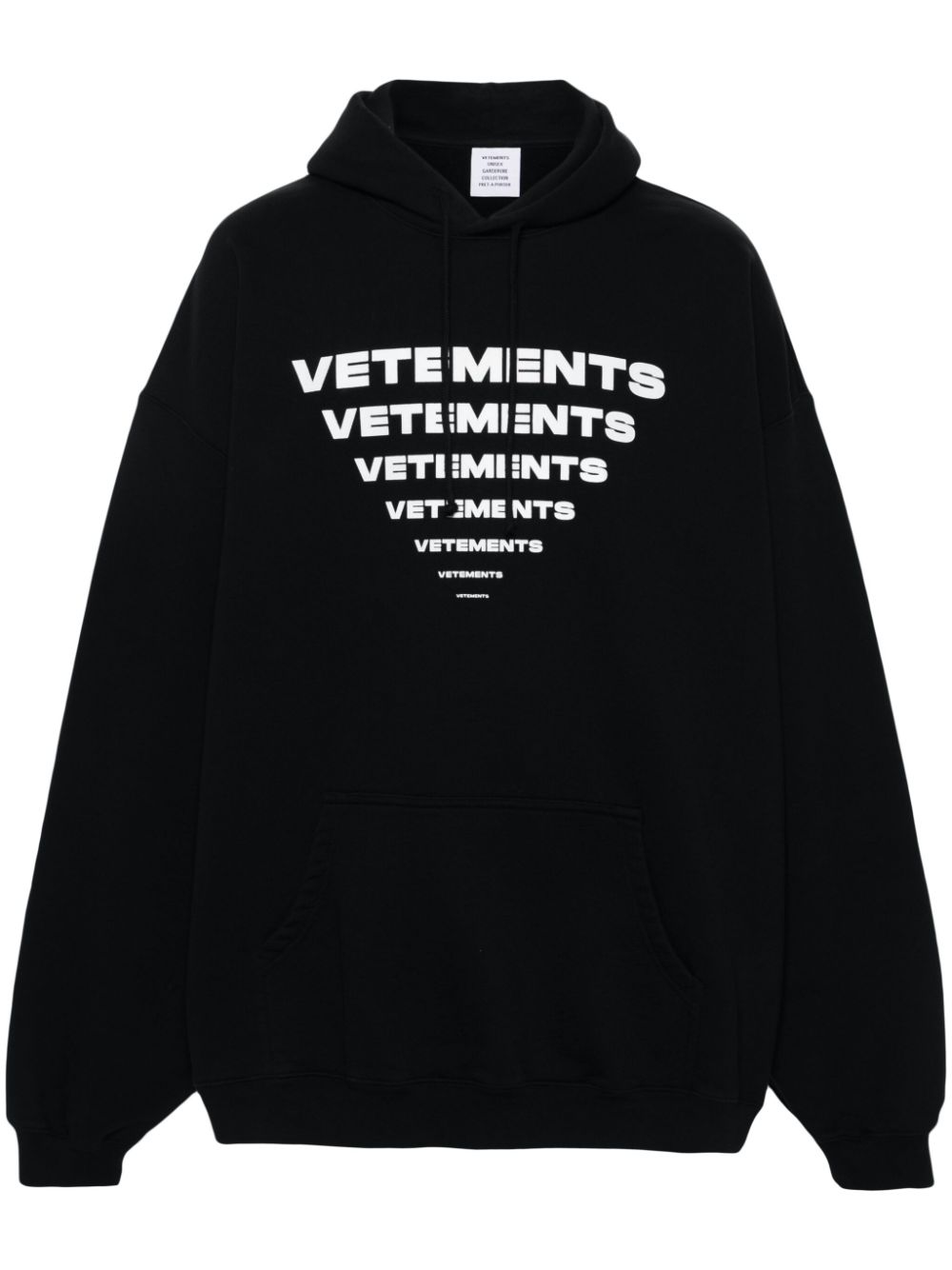 Vetements Logo-Print Hoodie In Black - 58% Off | Editorialist