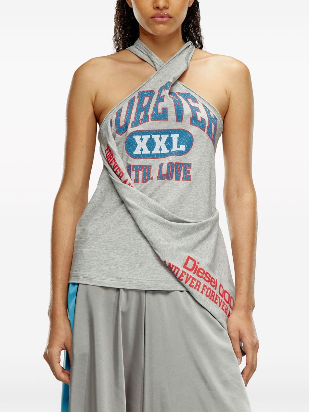 Diesel® T-Zelia Twited Tank Top In Grey - 30% Off | Editorialist