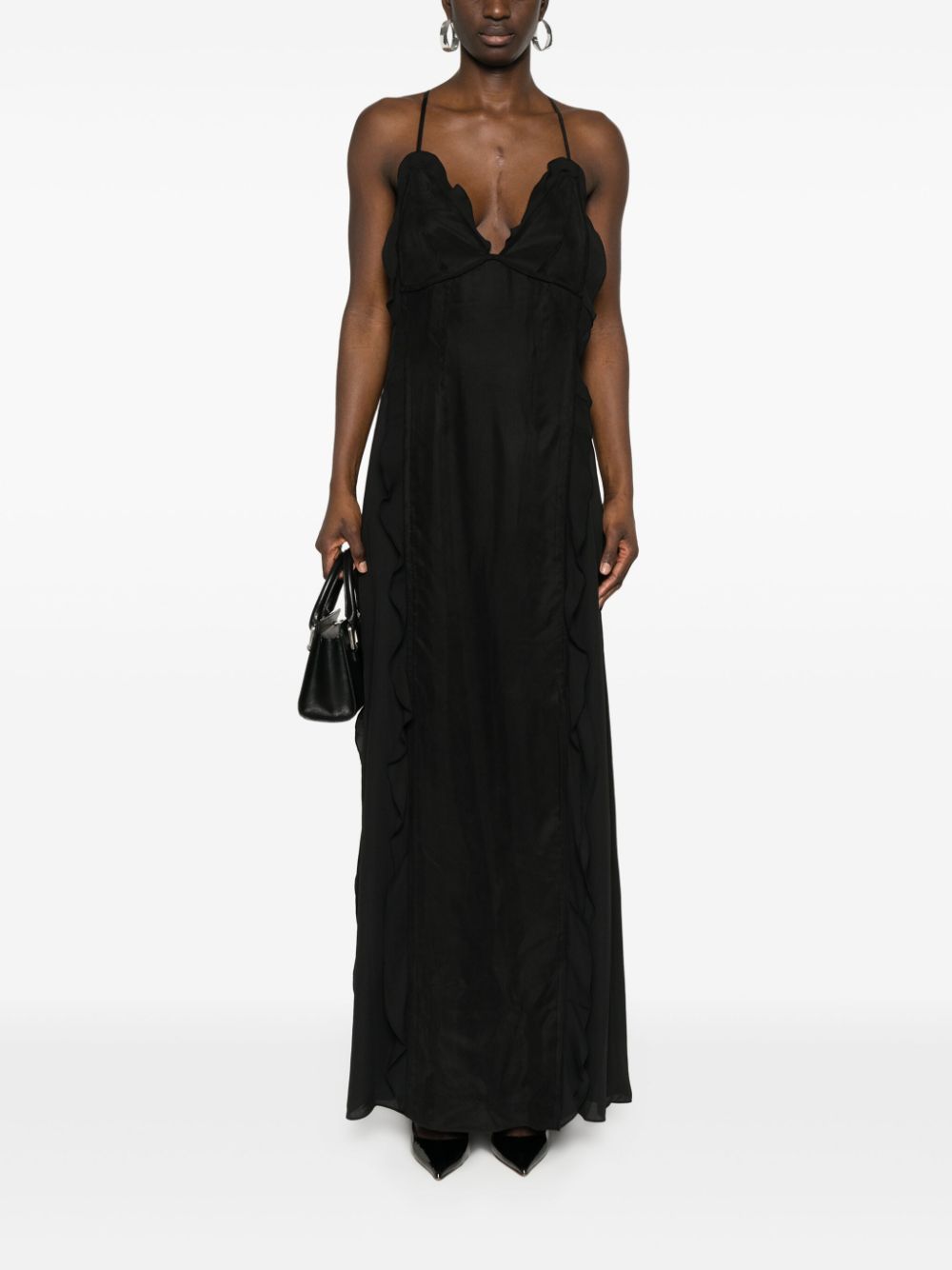 SIMKHAI Emily Ruffled Maxi Dress