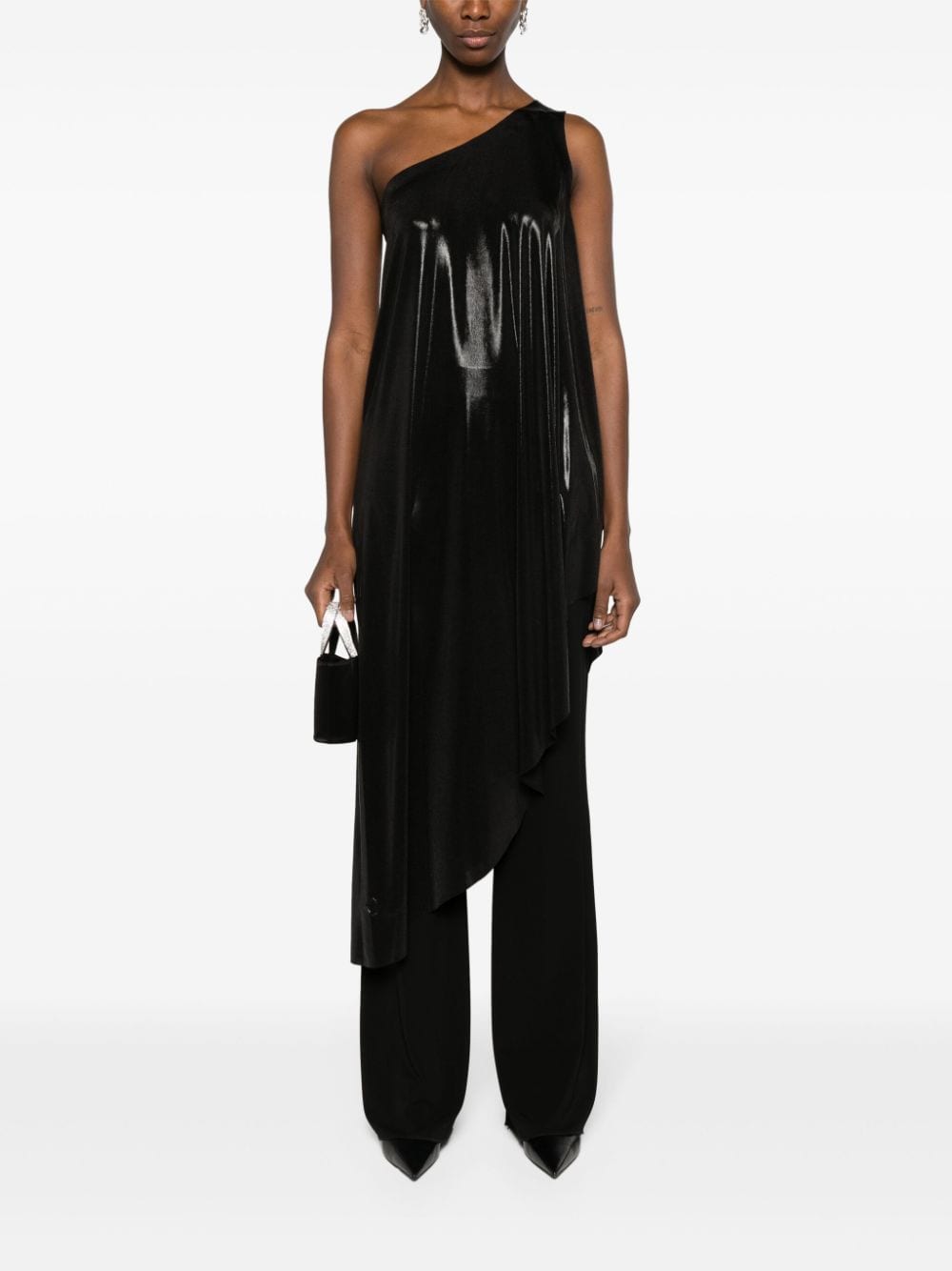 NORMA KAMALI Norma Kamali One-Shoulder Asymmetric Tunic