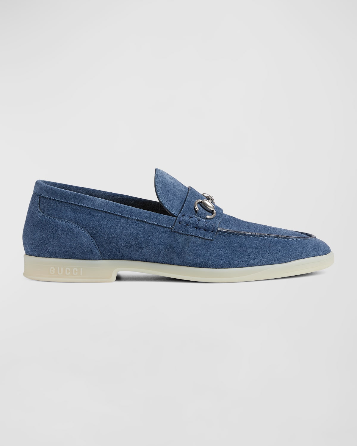 Gucci Blue Suede Loafers - Size 6.5 Gucci Jordaan Horsebit suede loafers Gucci main image 4