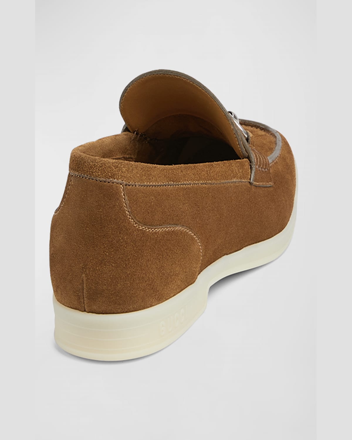 Gucci Konrad Suede Loafers - Brown | Editorialist
