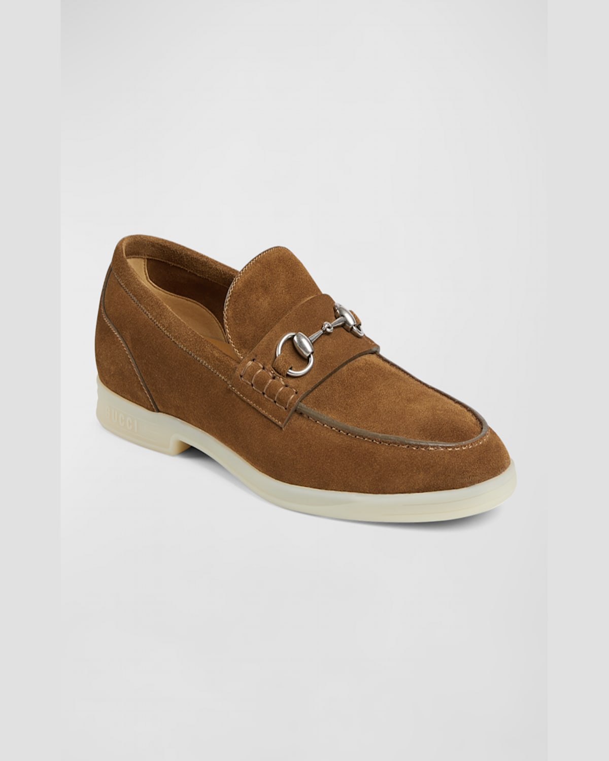 Gucci Konrad Suede Loafers - Brown | Editorialist