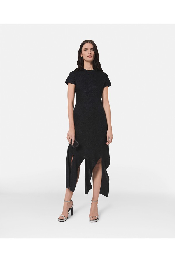 Midi Dresses Stella Mccartney Knit Dress Stella Mccartney Lurex Rib Knit Midi Dress Black Editorialist Midi Dresses Stella Mccartney Knit Dress Stella Mccartney Lurex Rib Knit Midi Dress Black Editorialist