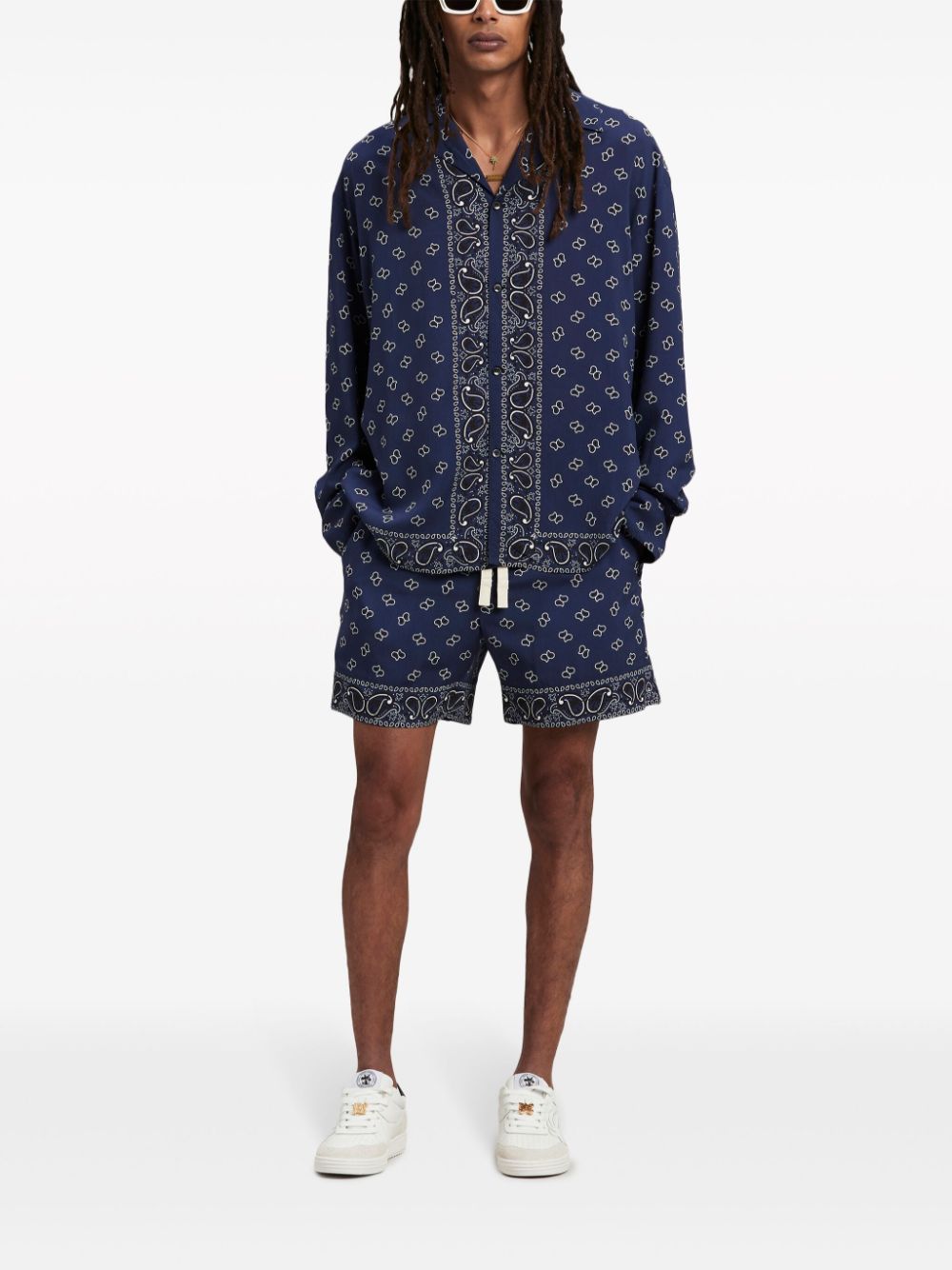 PALM ANGELS Palm Angels paisley-print cotton shorts