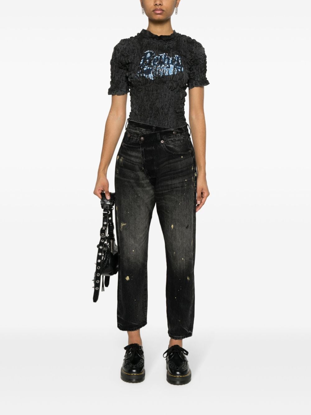 R13 R13 Mid-Rise Straight-Leg Jeans