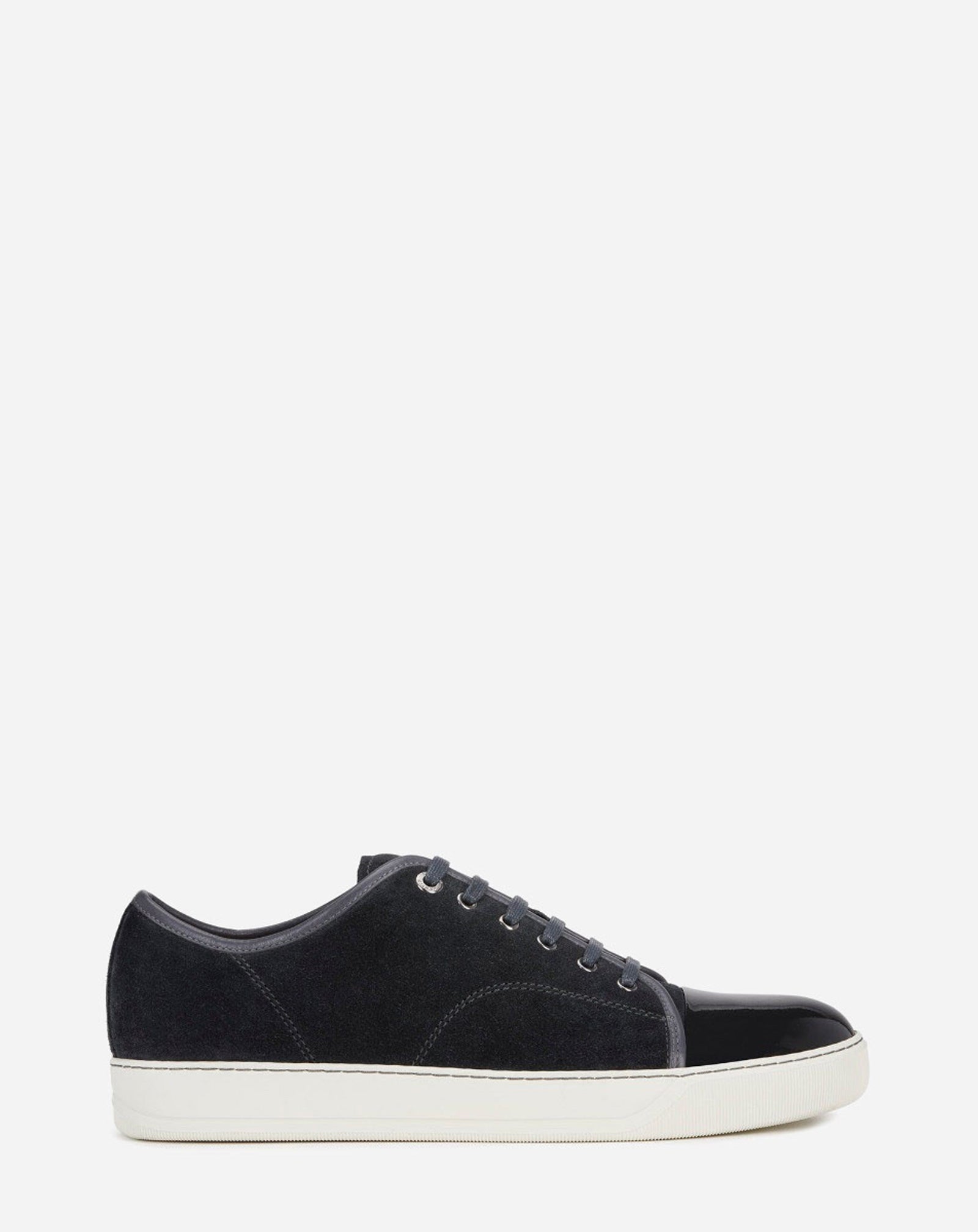 Lanvin DBB1 Suede And Patent Leather Sneakers Shoes Men\'s Size 12EU 13US Gray Luxury men main image 3