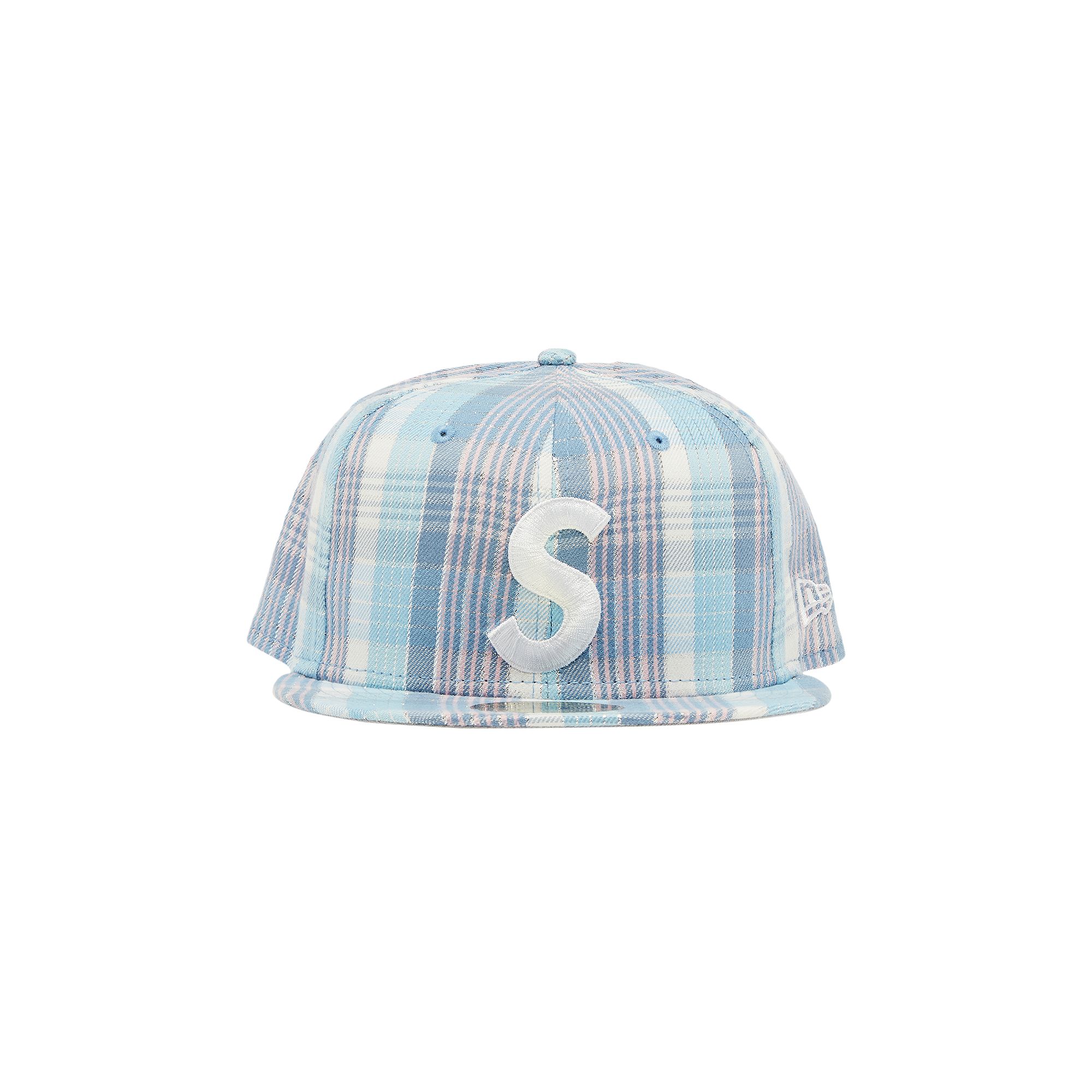 Supreme Metallic Plaid S Logo New Era Cap - Blue | Editorialist