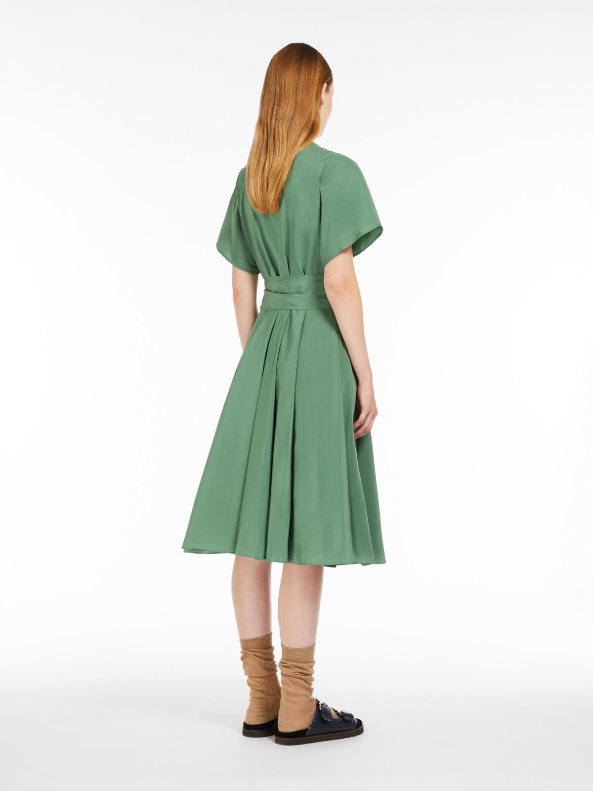 green emerald velvet dress Max Mara Weekend