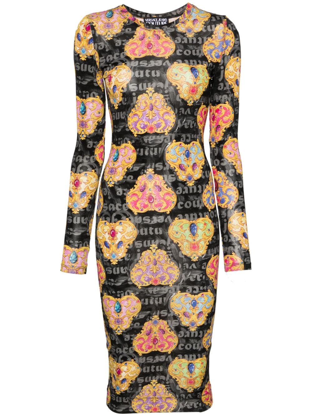 versace print bodycon dress Gianni Versace ICONIC RUNWAY Raj Floral BodyCon Dress