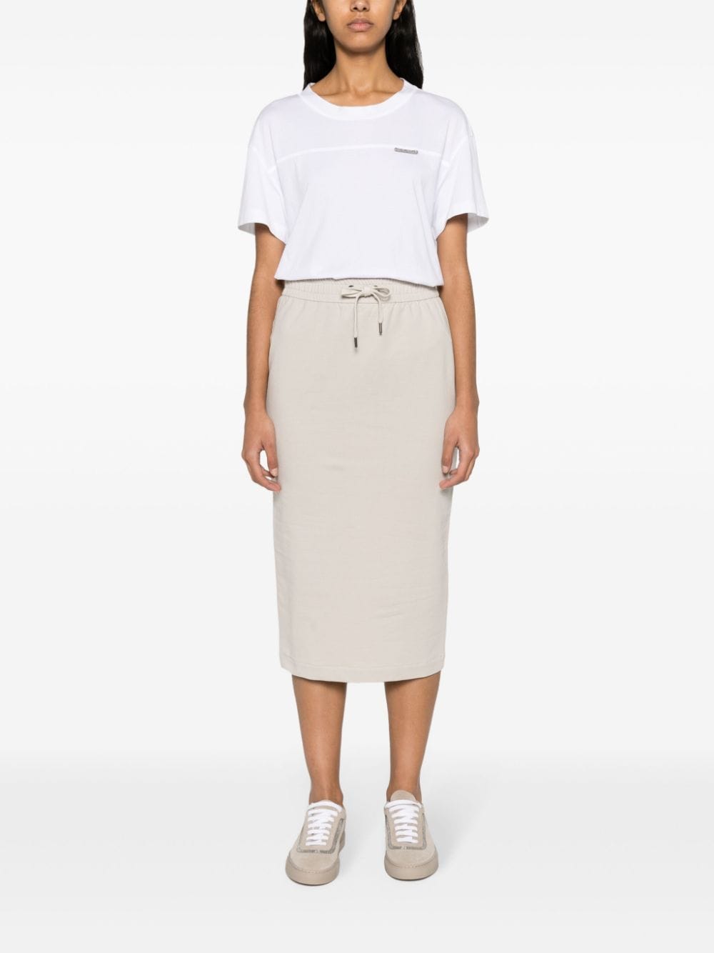 BRUNELLO CUCINELLI Brunello Cucinelli Stretch-Cotton Jersey Midi Skirt