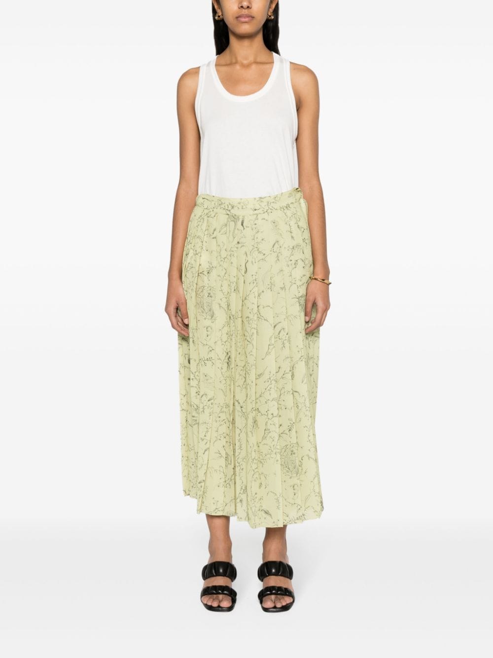 FABIANA FILIPPI Fabiana Filippi Graphic-Print Pleated Midi Skirt